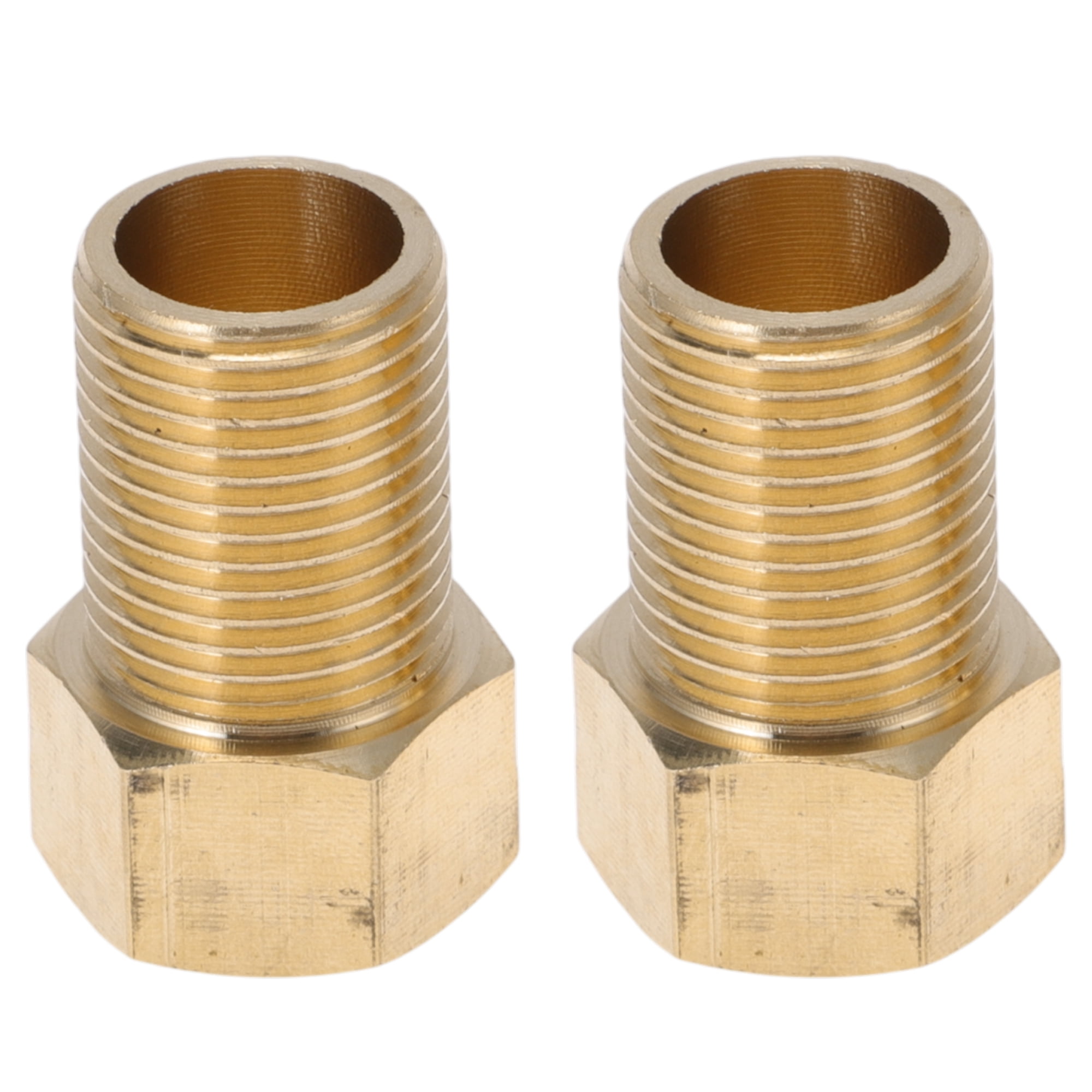 Unique Bargains Brass Pipe Fittings 1/2"Femalex1/2"Male Female to Male ...