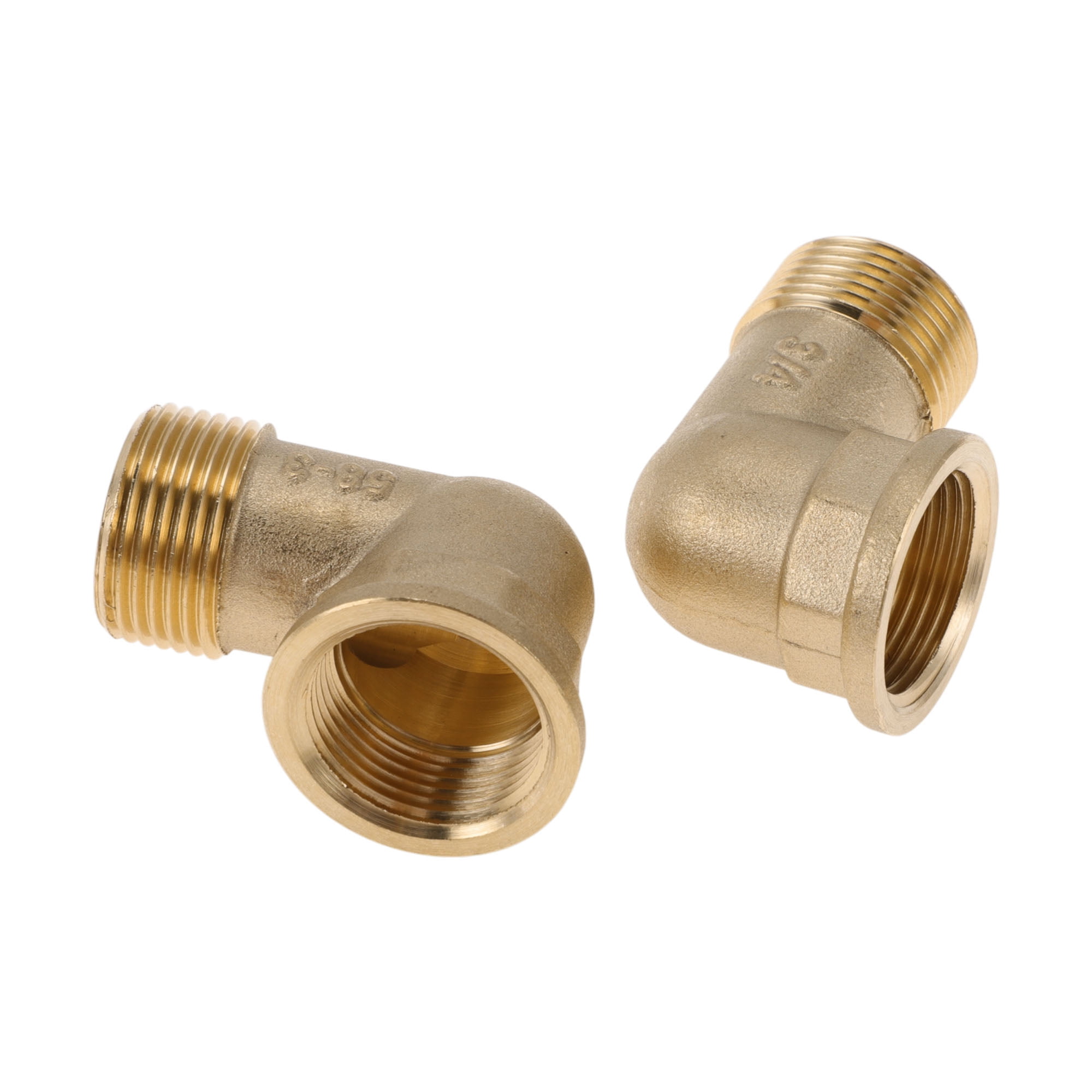 Unique Bargains Brass Pipe Fittings 3/4"FeMale x 3/4"Male Internal and ...