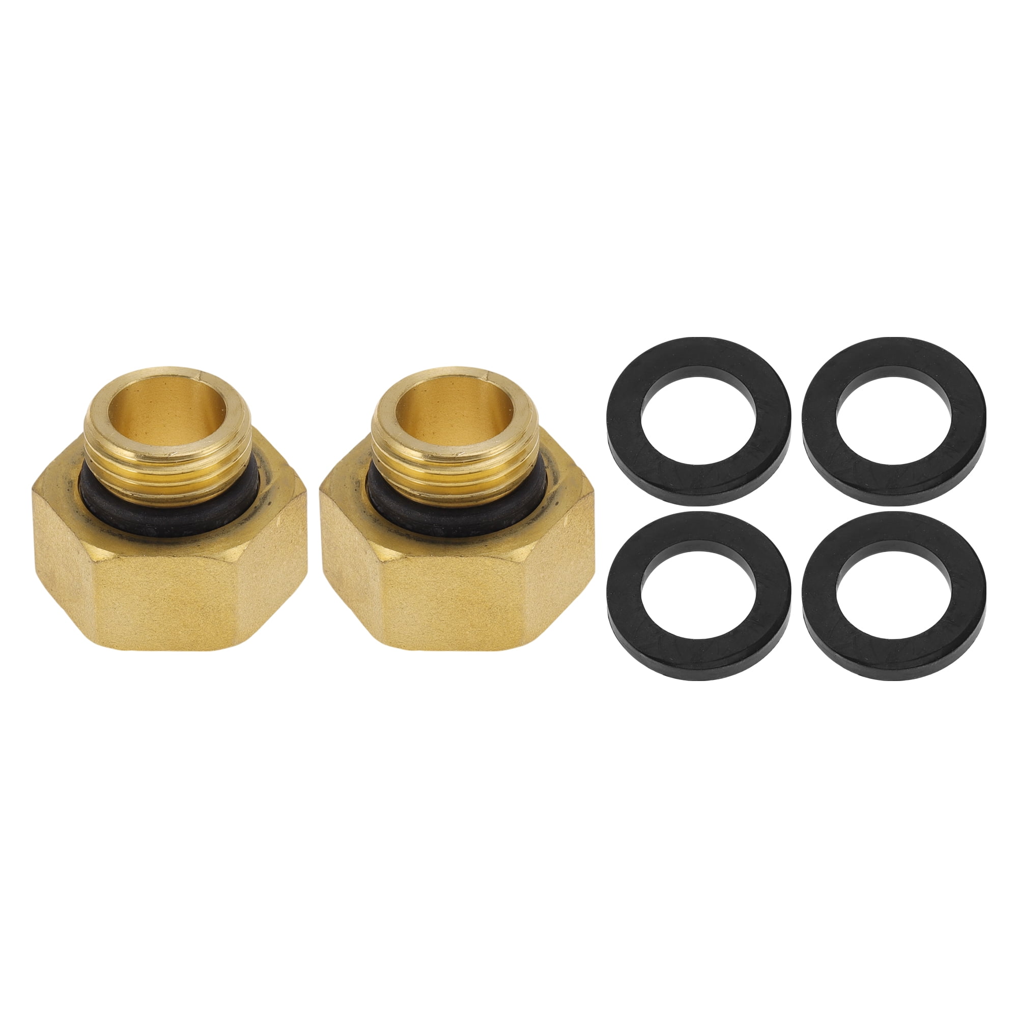 Unique Bargains Brass Pipe Fittings 3/4"Female x 1/2"Male Internal External Thread Connector 1. ...