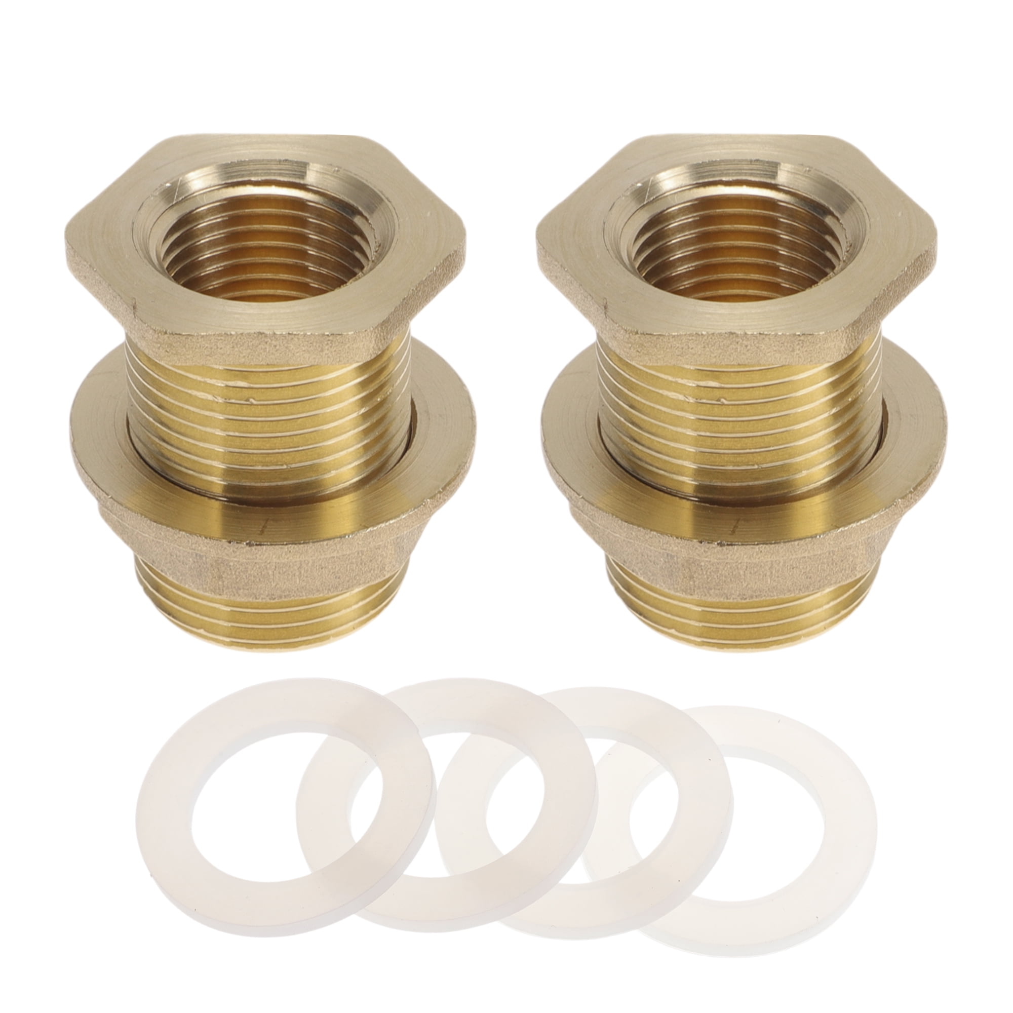 Unique Bargains Brass Pipe Fittings 3/4"Male External Thread Connector (Thick Silicone Pad) 1.54 ...