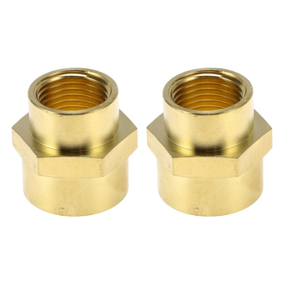 Unique Bargains Brass Pipe Fittings 3/4"NPT x 1/2"NPT Reducing Coupling 2 Pcs - Walmart.com