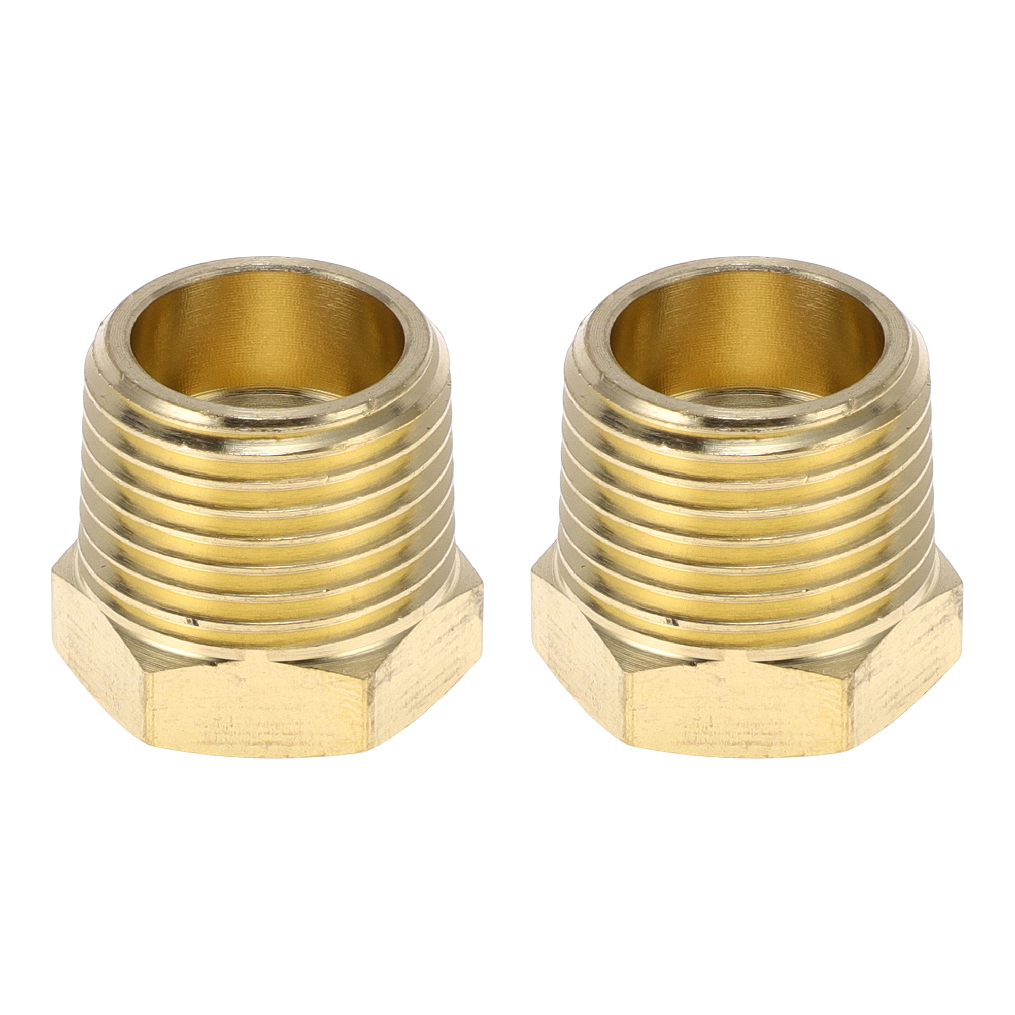 Unique Bargains Brass Pipe Fittings 3/8"NPT Male x 1/8"NPT Female Hex ...