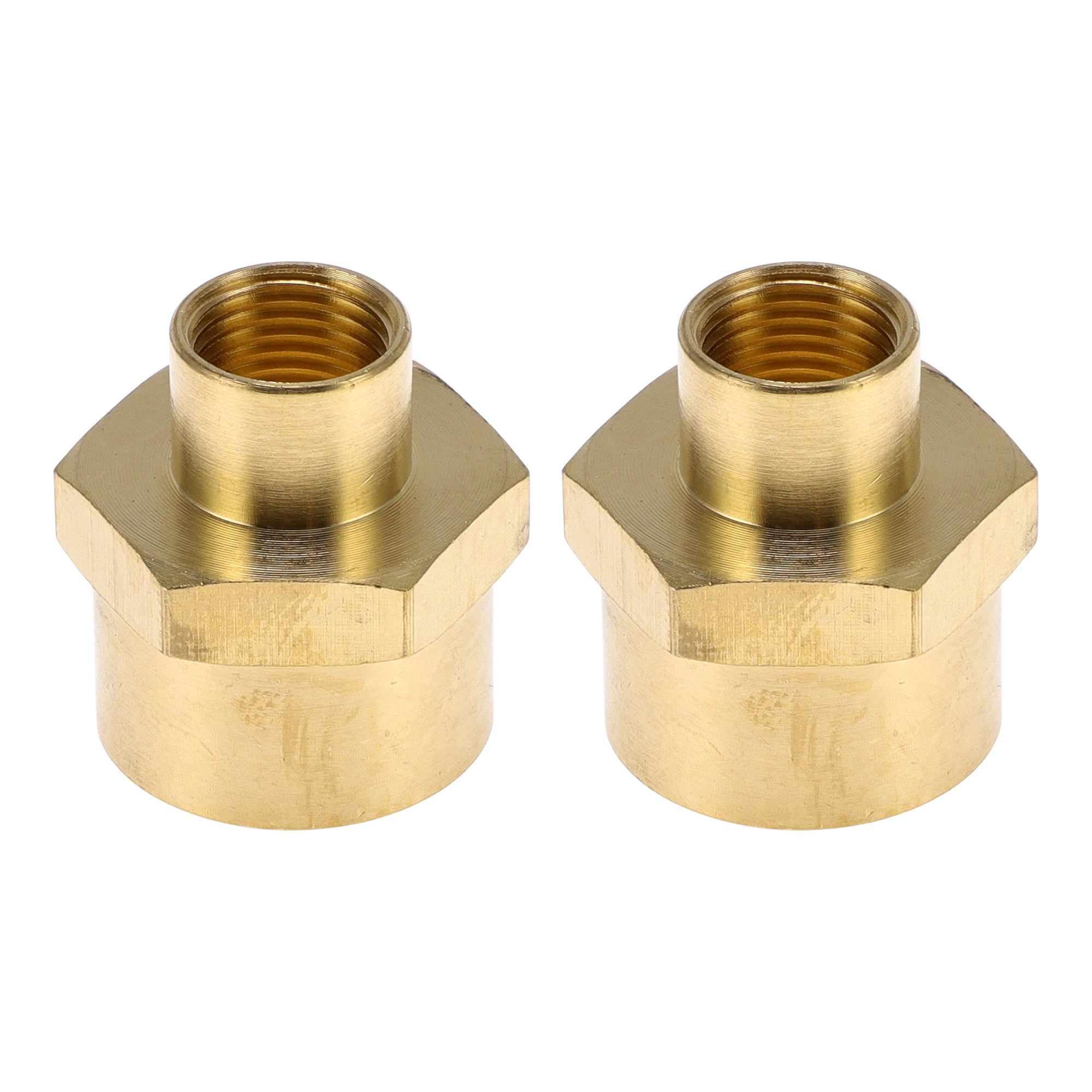 Unique Bargains Brass Pipe Fittings 3/8"NPT x 1/8"NPT Reducing Coupling ...