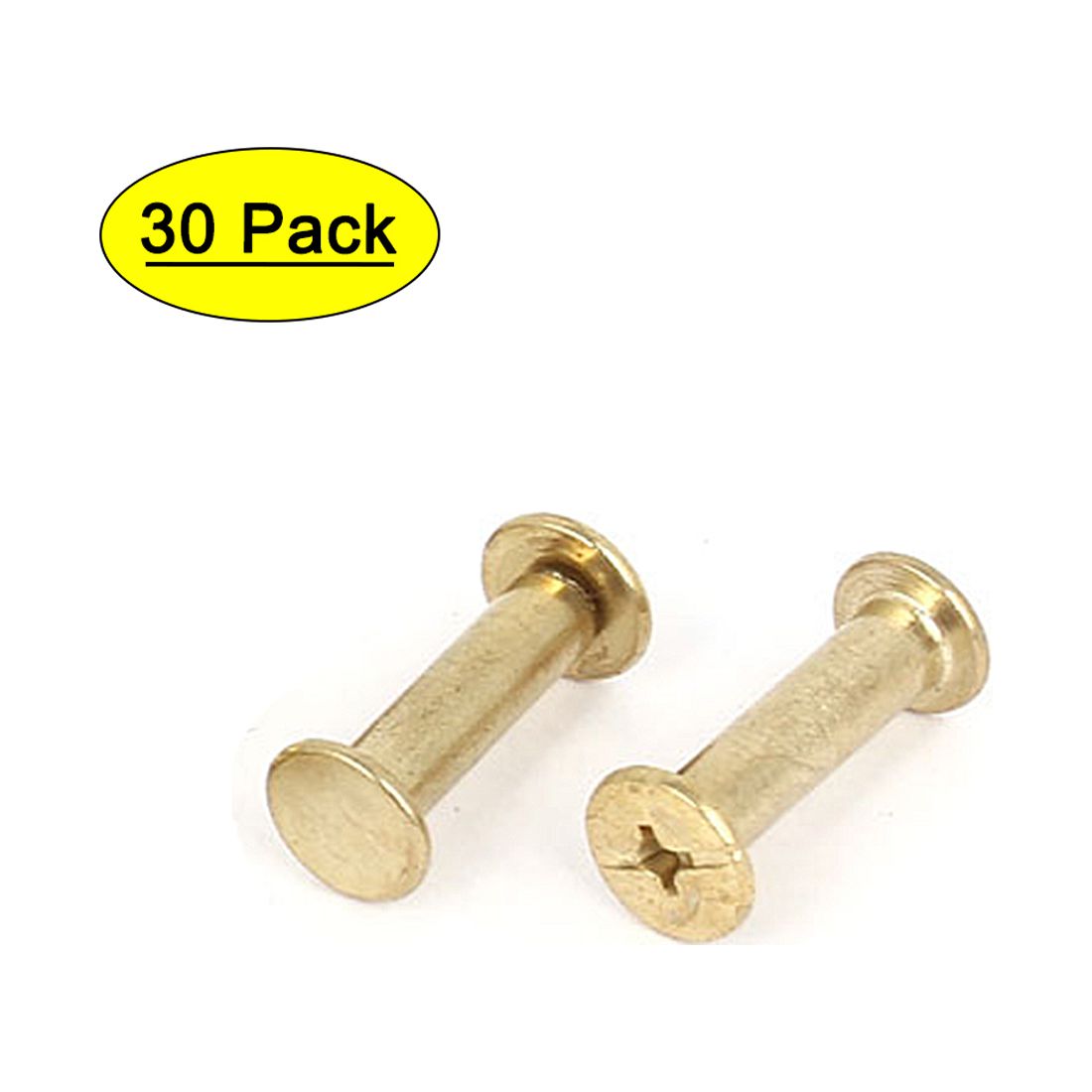 Unique Bargains Brass Plated 5x18mm Binding Chicago Screw Post 30pcs ...