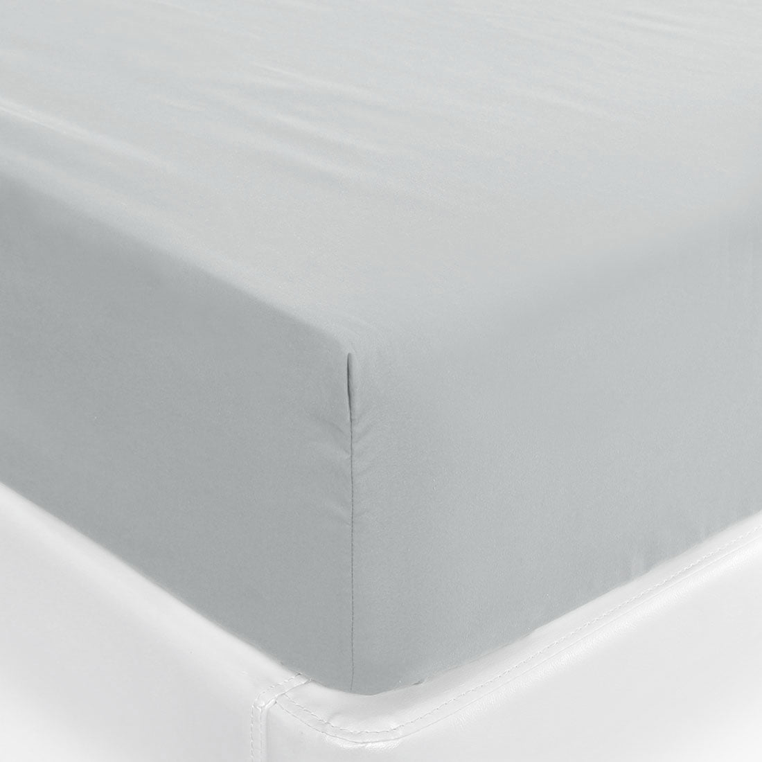Unique Bargains Brushed Microfiber Fitted Sheet Bed Cover Gray Queen ...