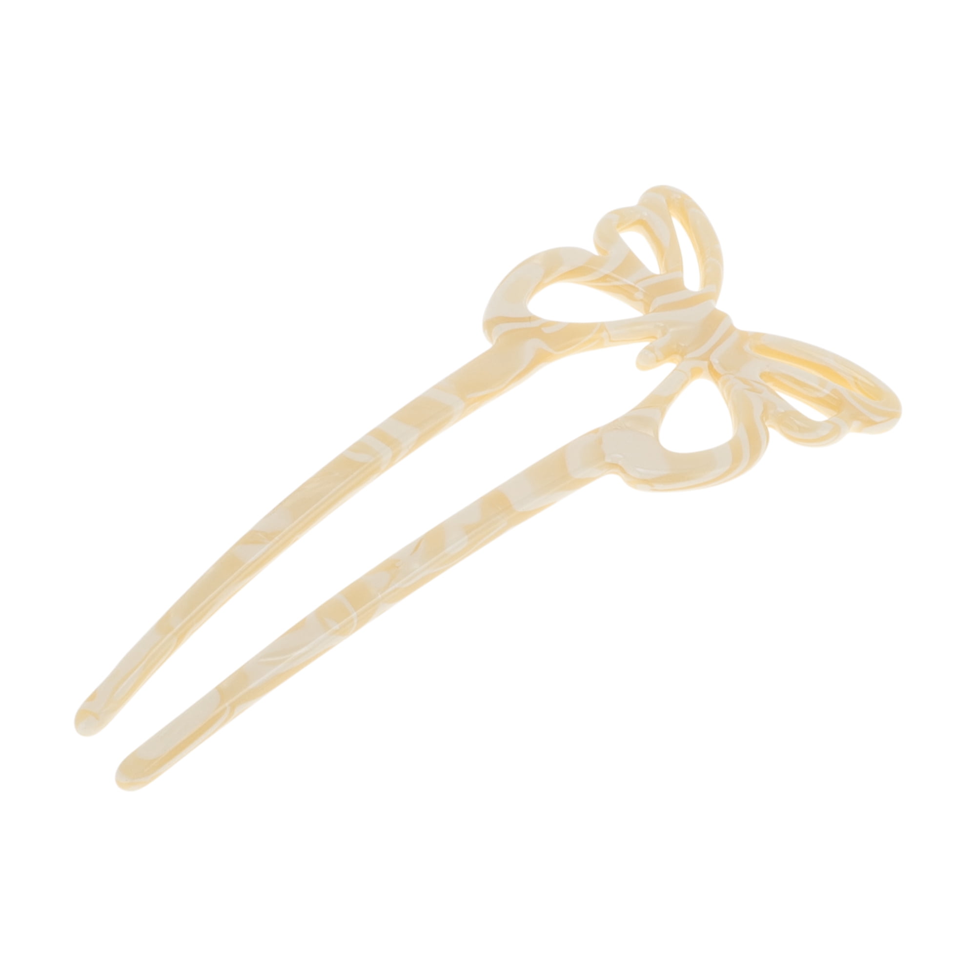 Unique Bargains Butterfly Hair Stick Fork Pins for Women 1 Pc White ...