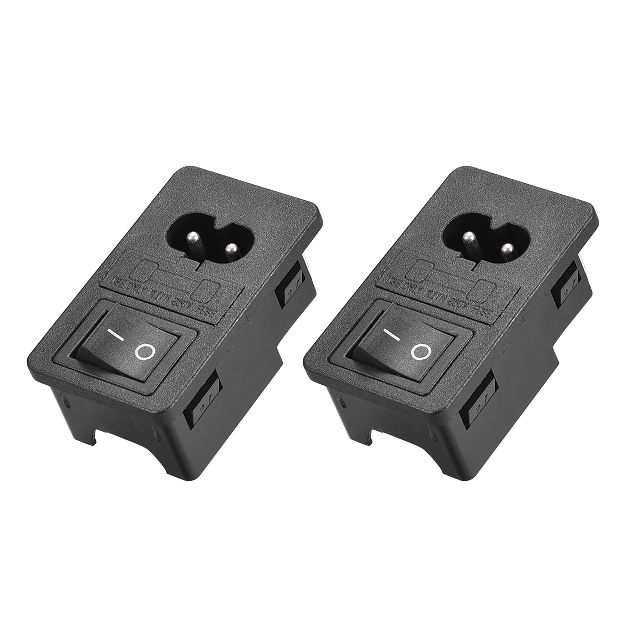 Unique Bargains C8-8 Panel Mount Plug Adapter 250V 6A /125V 10A 2P 2 ...