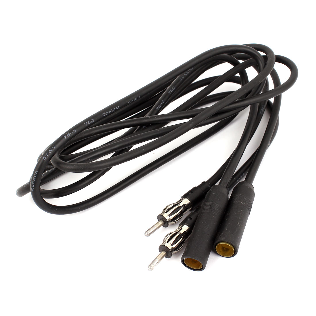 Unique Bargains Car 1.5M Long Black Stereo FM Radio Antenna Plug ...