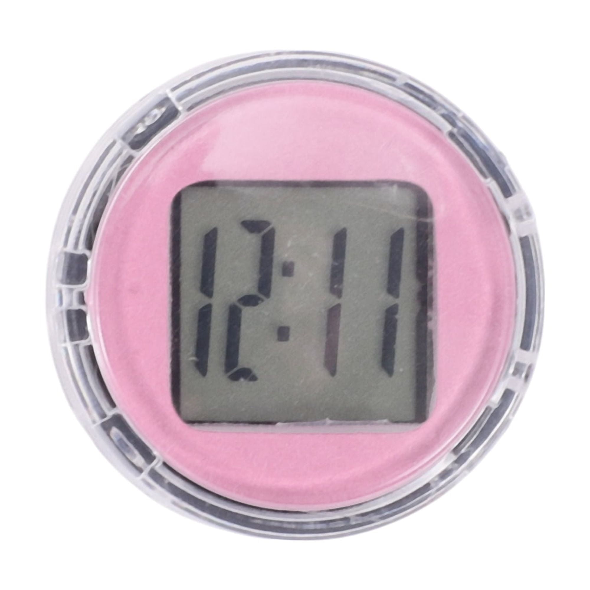 Unique Bargains Car Clock Pink Analog Clock for Car Round ABS 2.6x2 ...