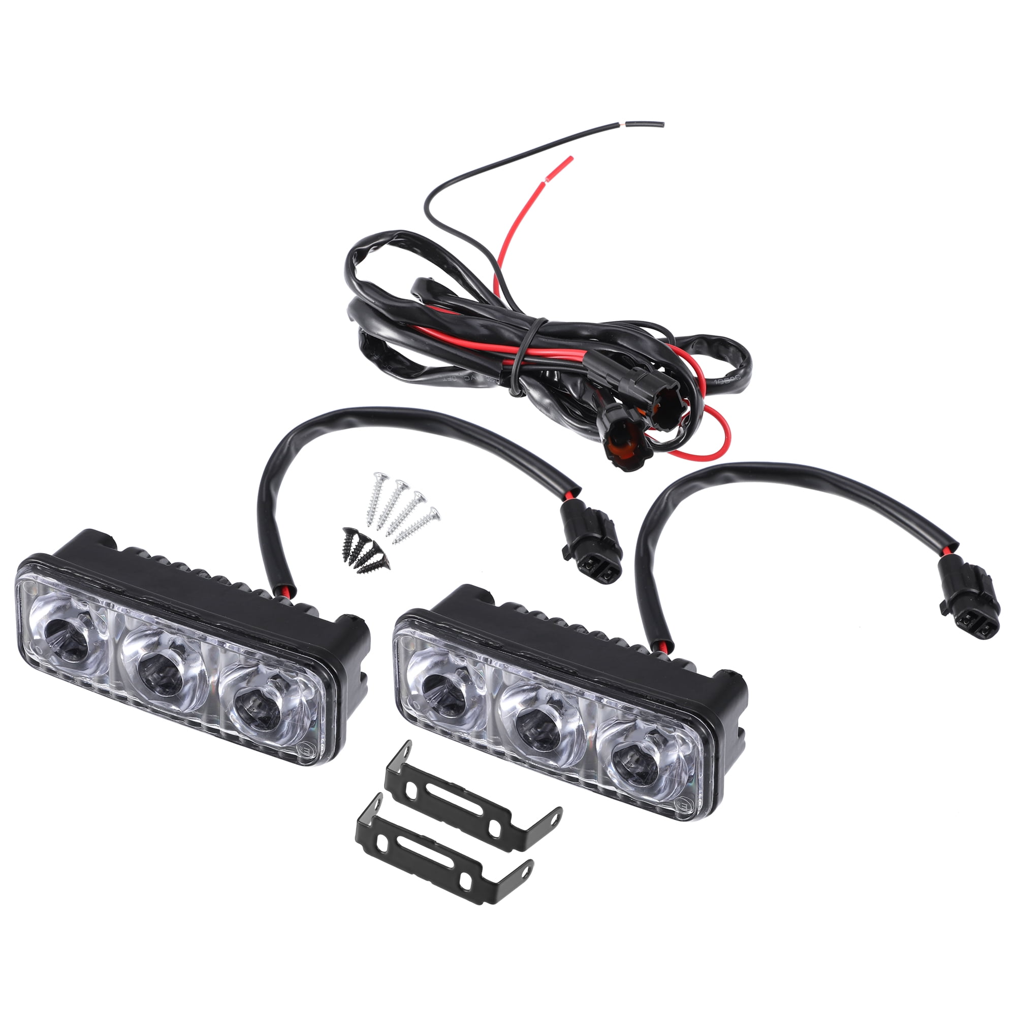 Unique Bargains Car Daytime Running Light Bar Bumper Grille Driving Fog ...