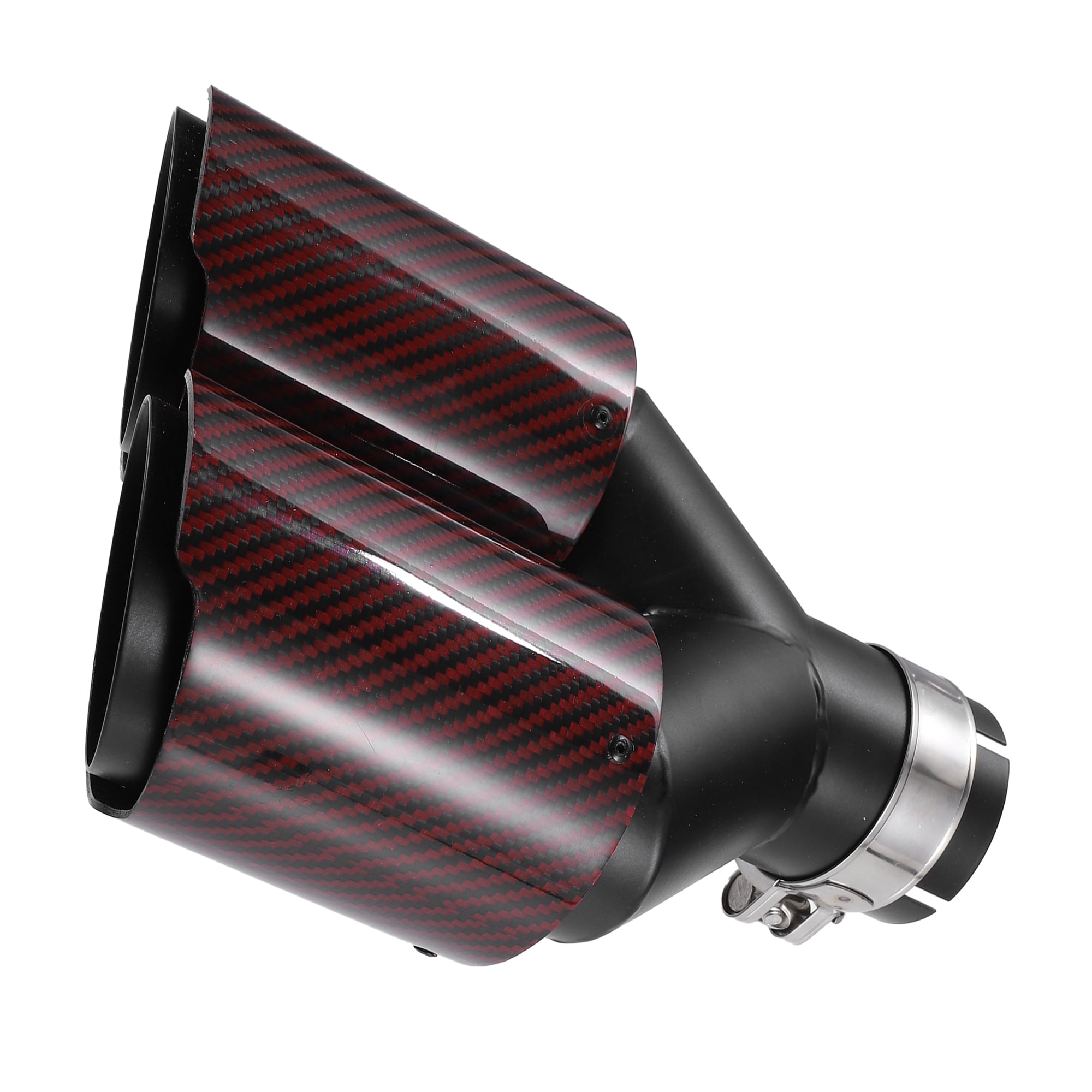 Unique Bargains Car Exhaust Tip Tail Dual Pipe 2.4 Inch Inlet 7.09 Inch ...