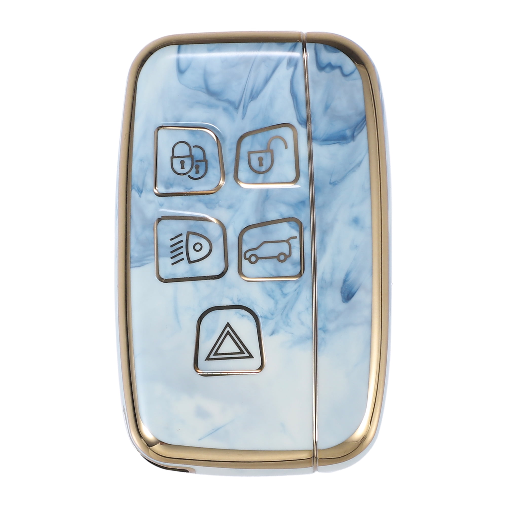 Unique Bargains Car Key Fob Cover 5 Button Remote Key Fob Case Blue for ...