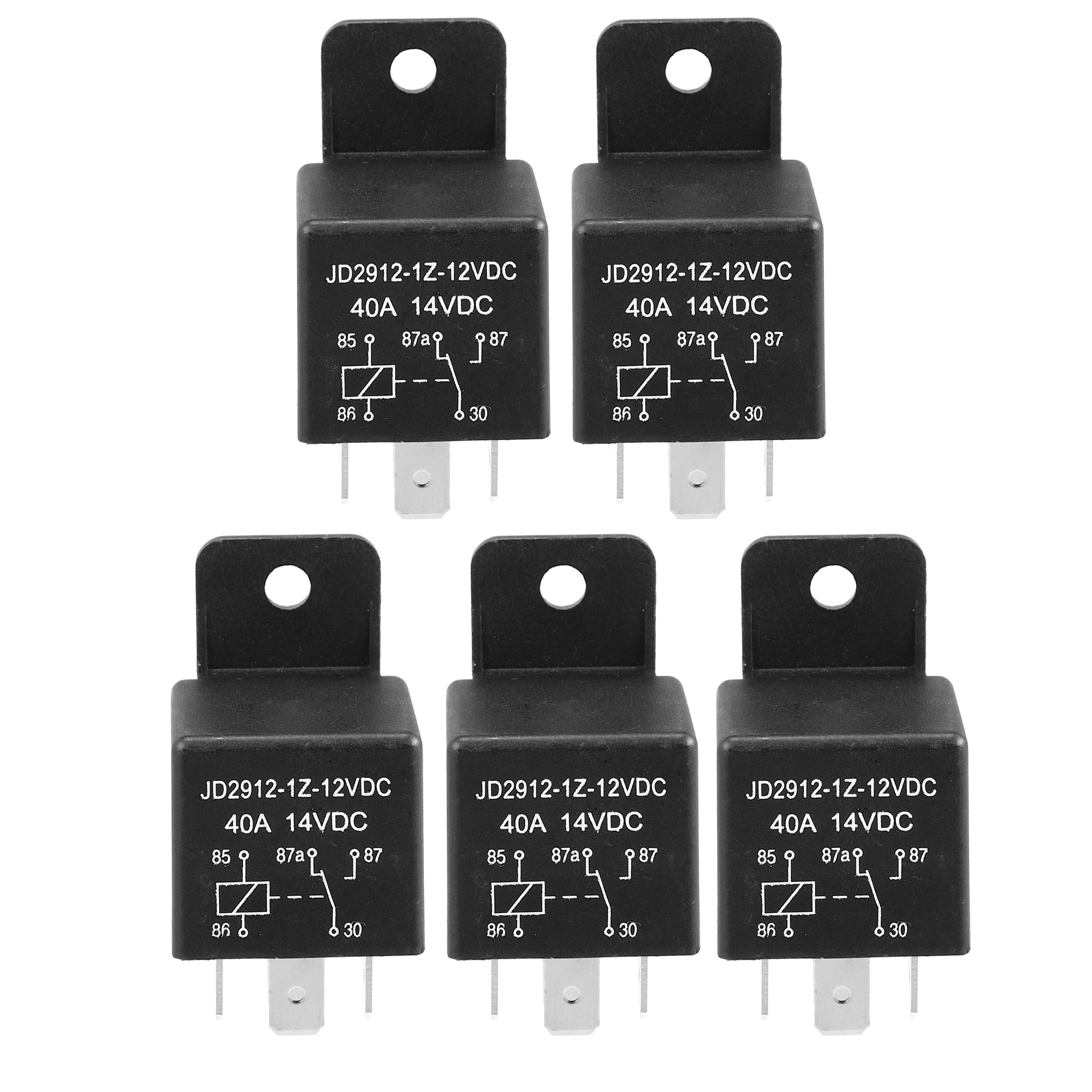 Unique Bargains Car Relay 5 Pin 12V 40Amp SPST Model JD2912-1Z-12VDC ...