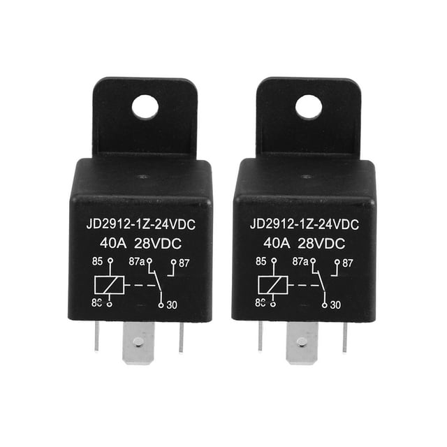 Unique Bargains Car Relay 5 Pin 24V 40Amp SPST Model JD2912-1Z-24VDC ...