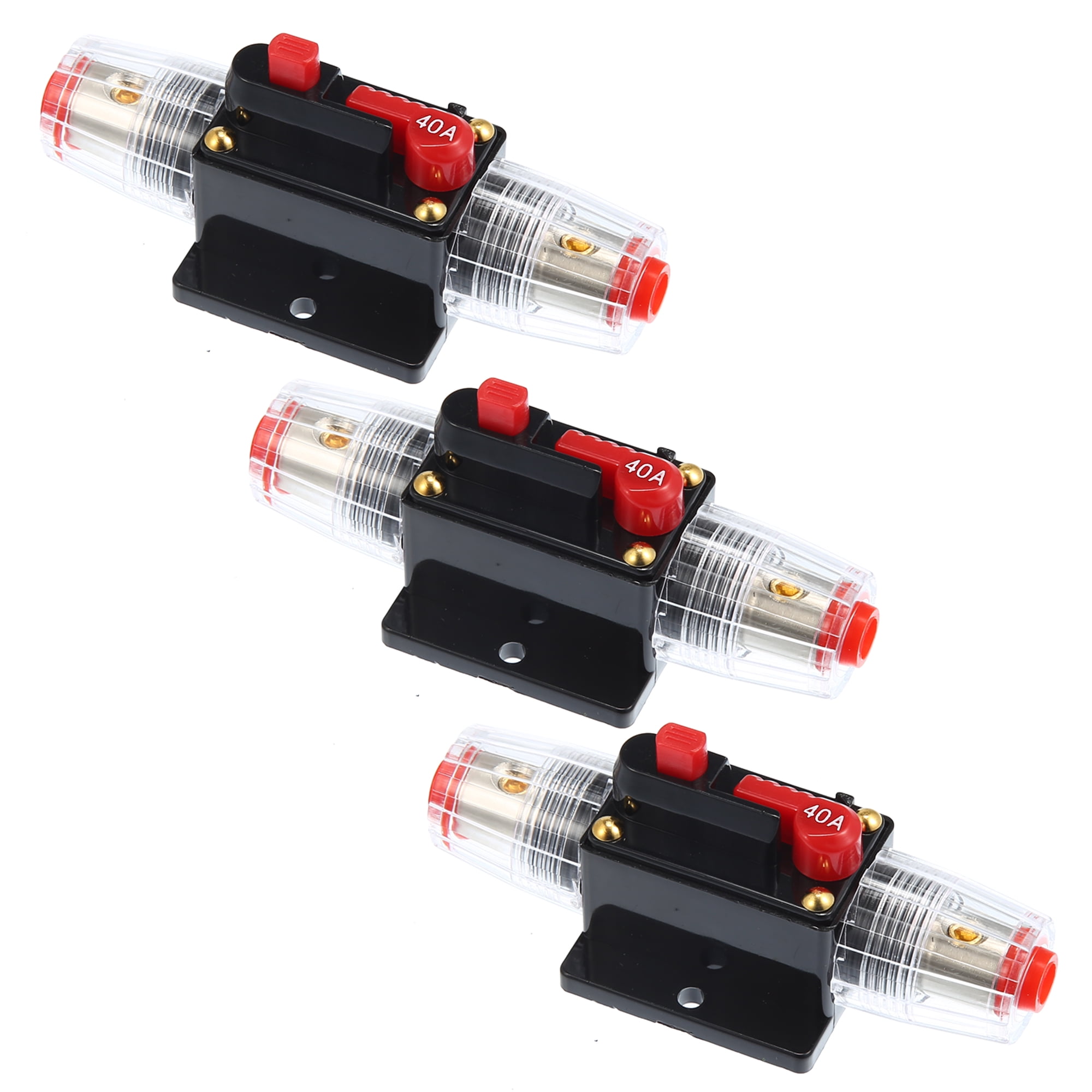 Unique Bargains Car Reset Circuit Breaker 40A DC 12-48V Fuse Holder for ...