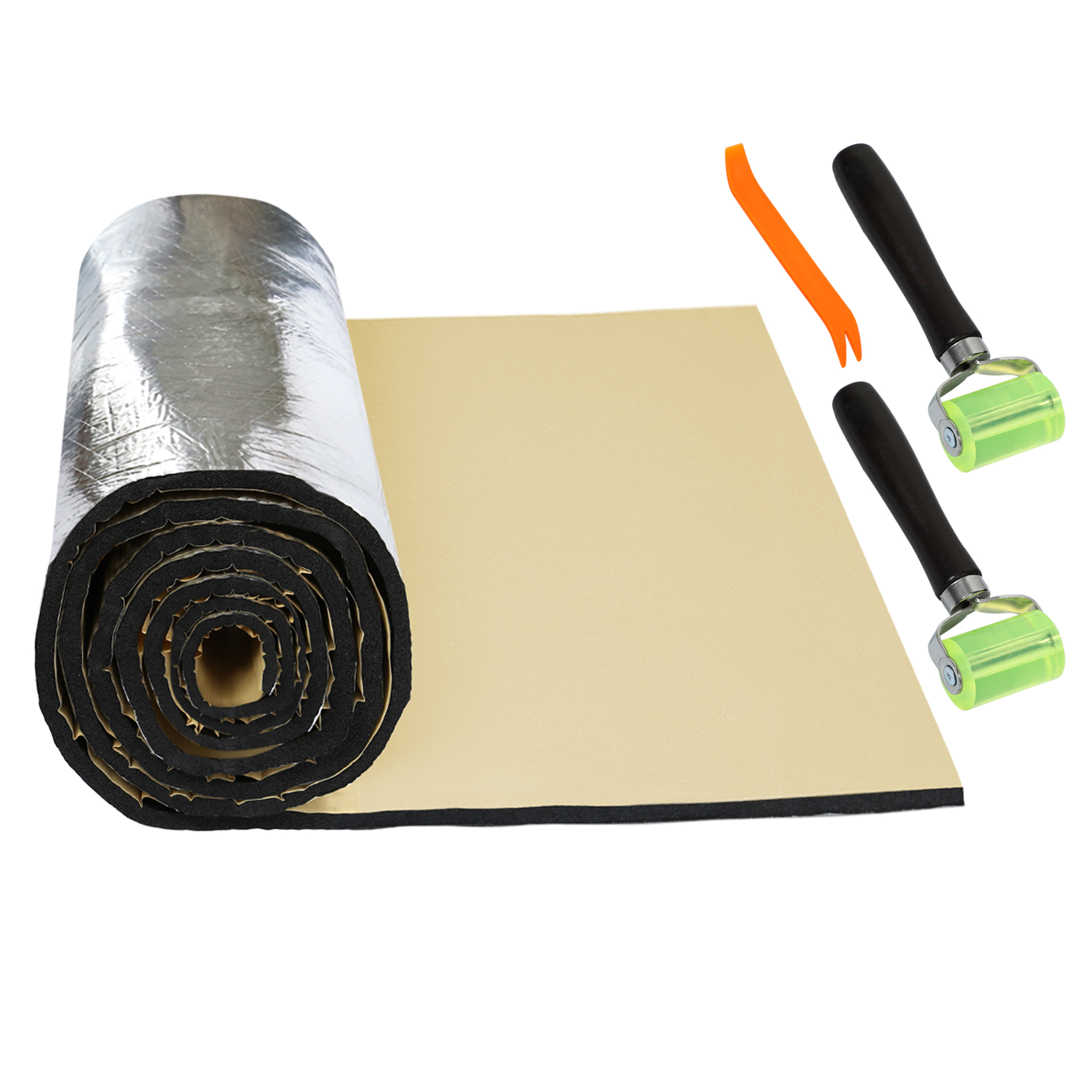 Unique Bargains Car Sound Insulation Mat Kit 10mm Door Hood Engine Heat ...