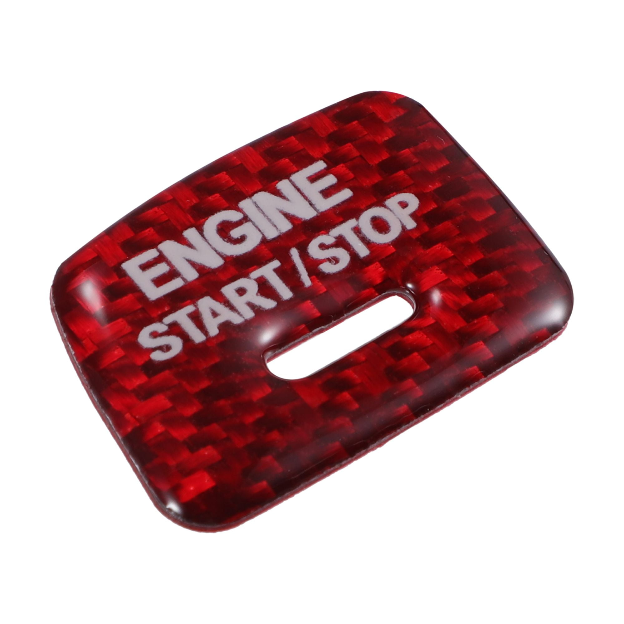 Unique Bargains Carbon Fiber Pattern Engine Start Button Cover Trim for ...