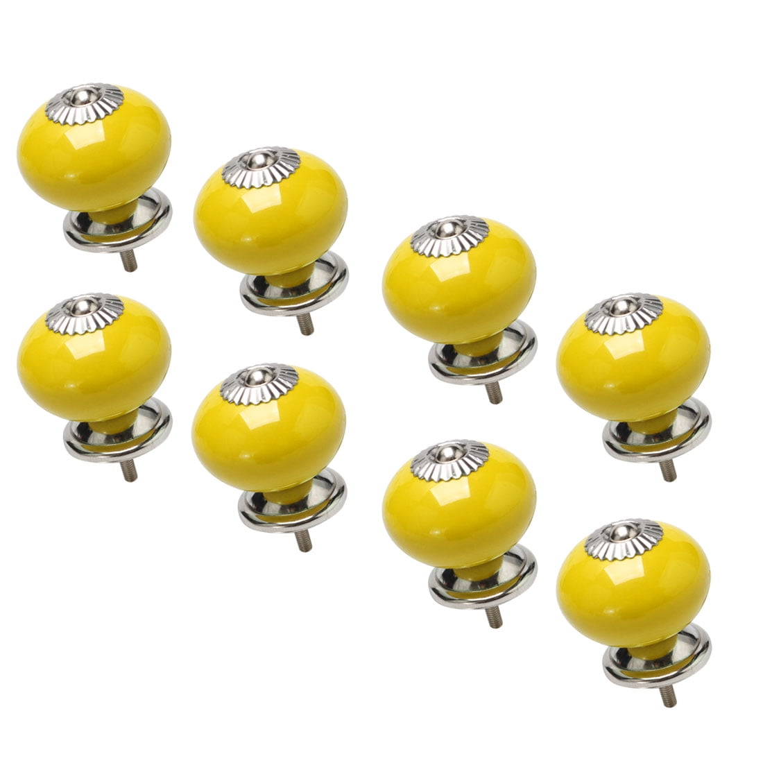 Unique Bargains Ceramic Vintage Knobs Drawer Round Pull Handle Wardrobe ...