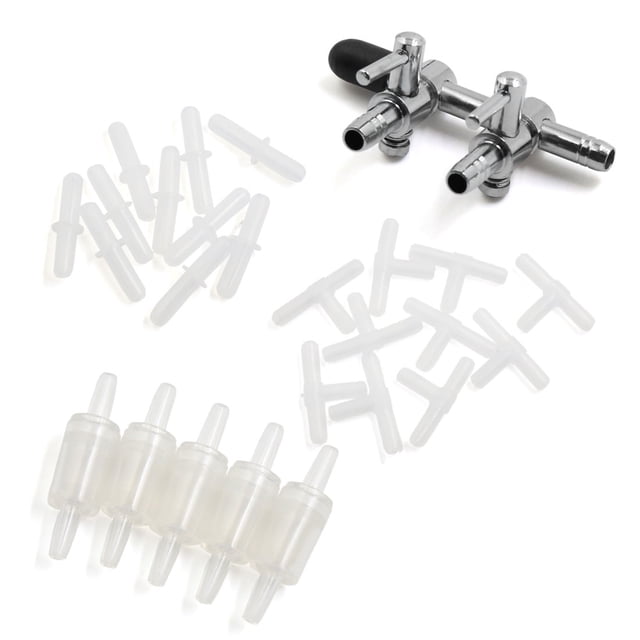 Unique Bargains Check Valve Airflow Splitter Tubing Connector Aquarium ...
