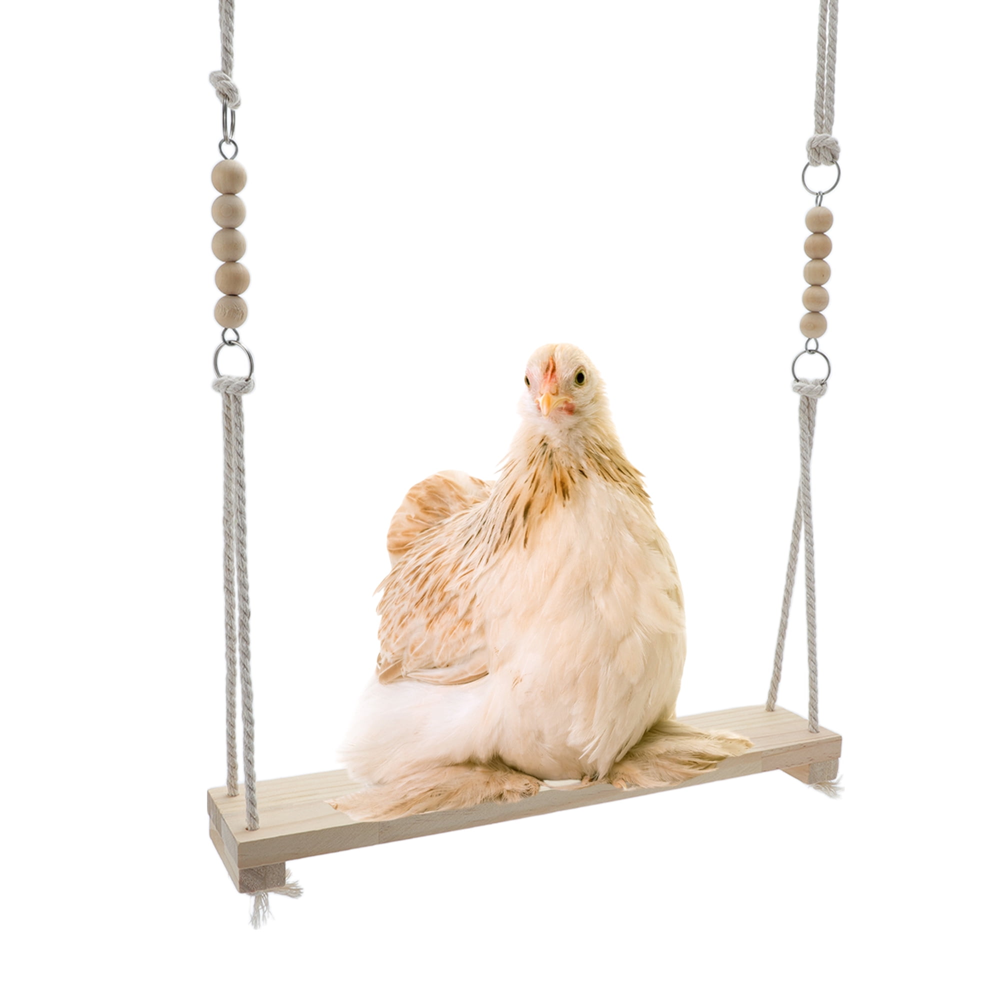 Unique Bargains Chicken Toys, Adjustable Height Wooden Chicken Swing ...