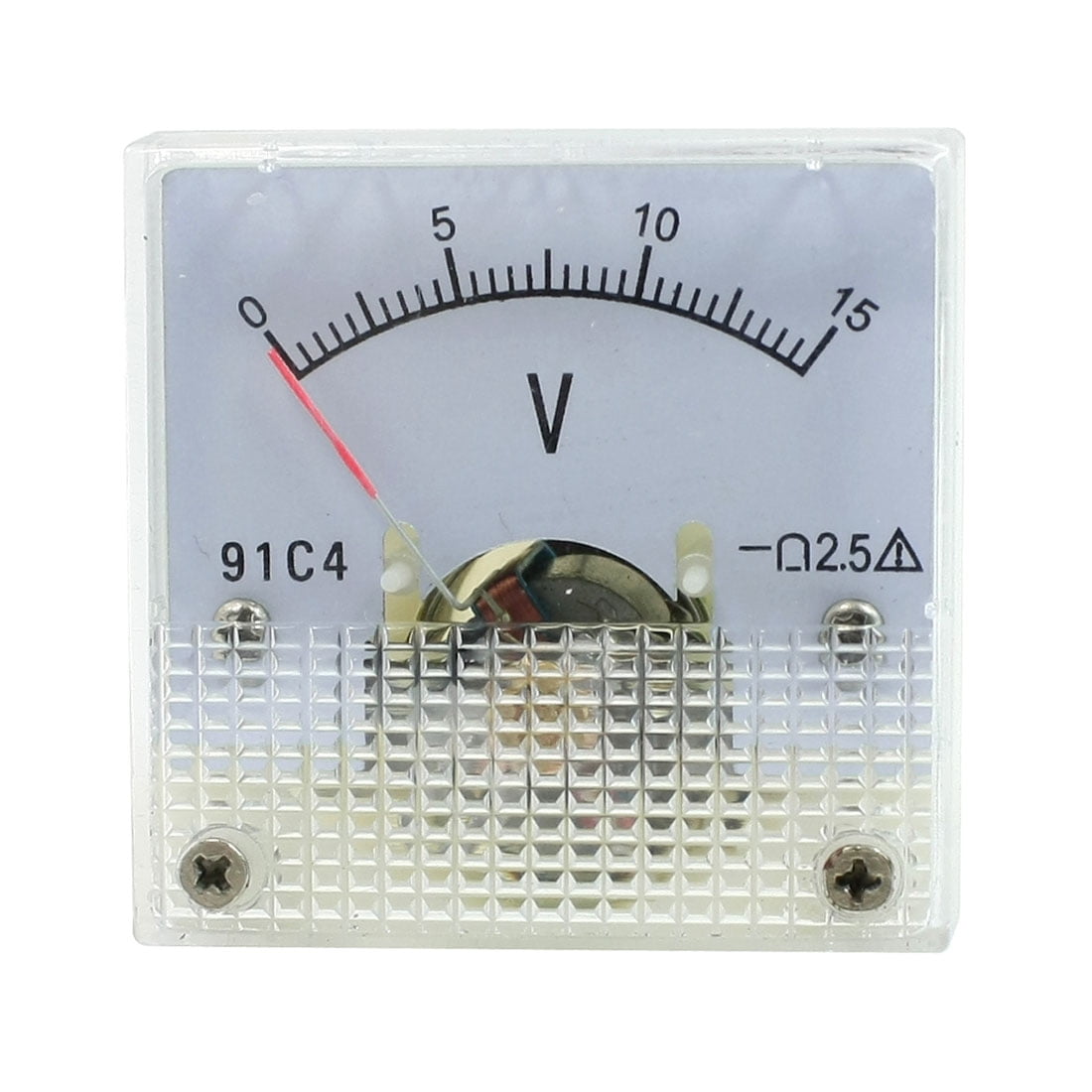 Unique Bargains Class 2.5 DC 0-15V Screw Mounted Square Case Volt Test ...