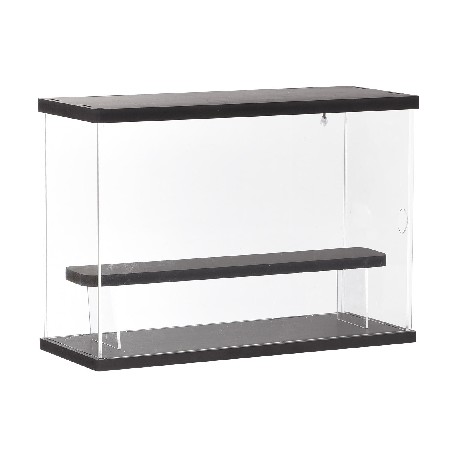 Uxcell Clear Acrylic Display Case with LED Light 1 Tier Dustproof ...