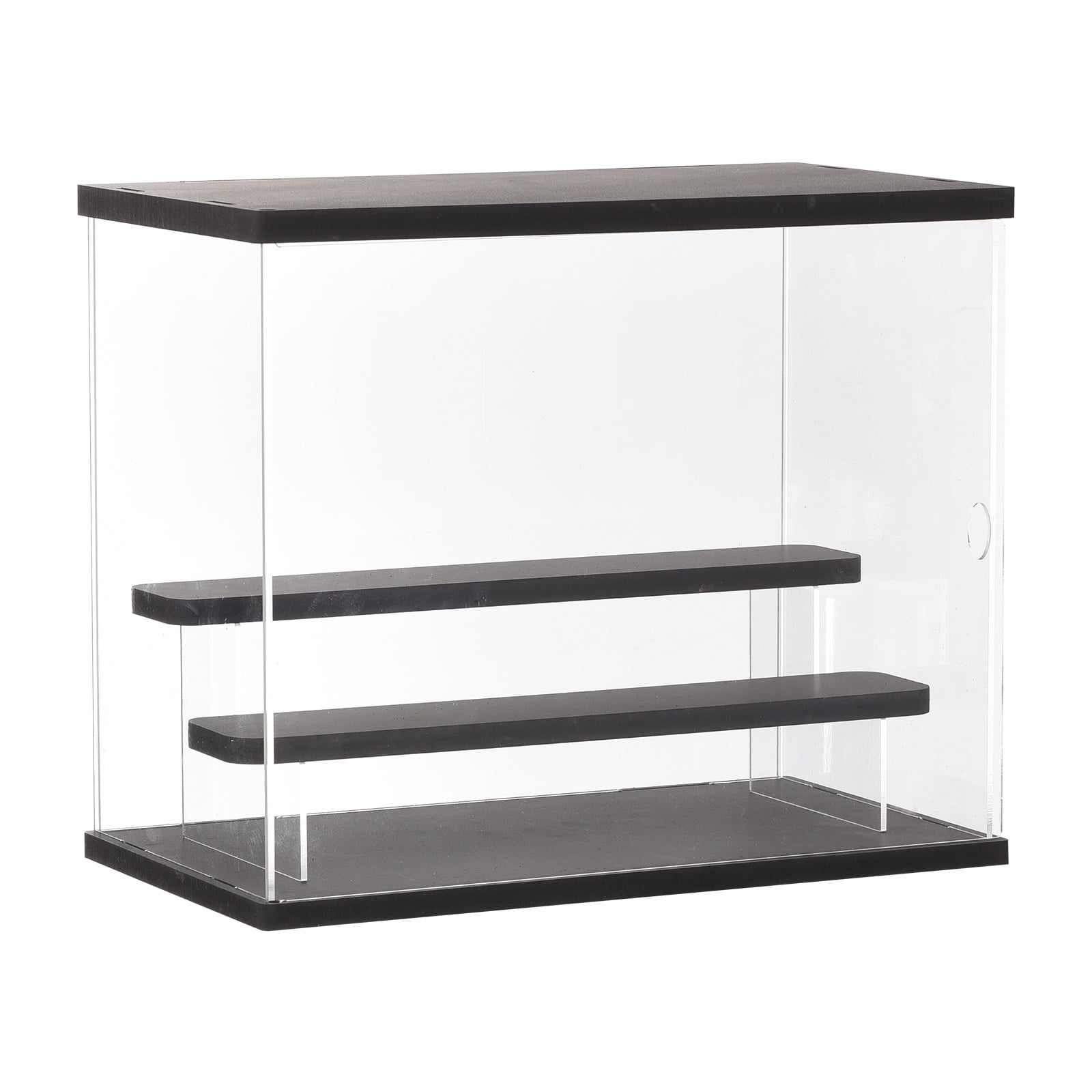Unique Bargains Clear Acrylic Display Case with LED Light 2 Tier ...