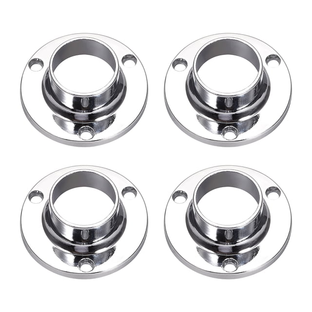 Unique Bargains Closet Rod Flange,22mm/0.87inch Dia Wardrobe Socket ...