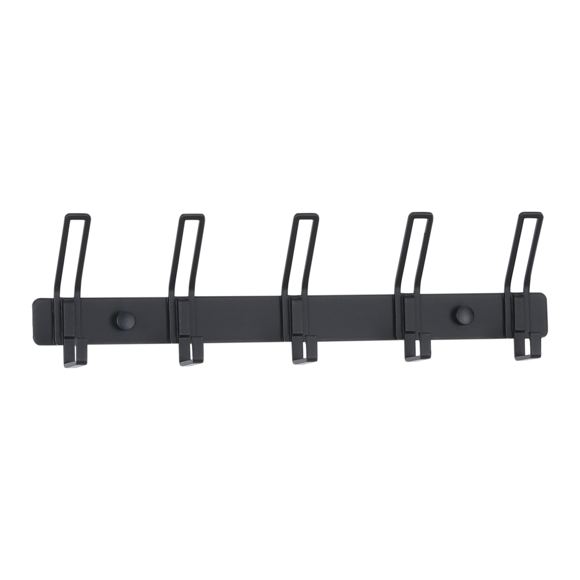 Unique Bargains Coat Rack Wall Mount Hook Hat Hanging Black Space ...