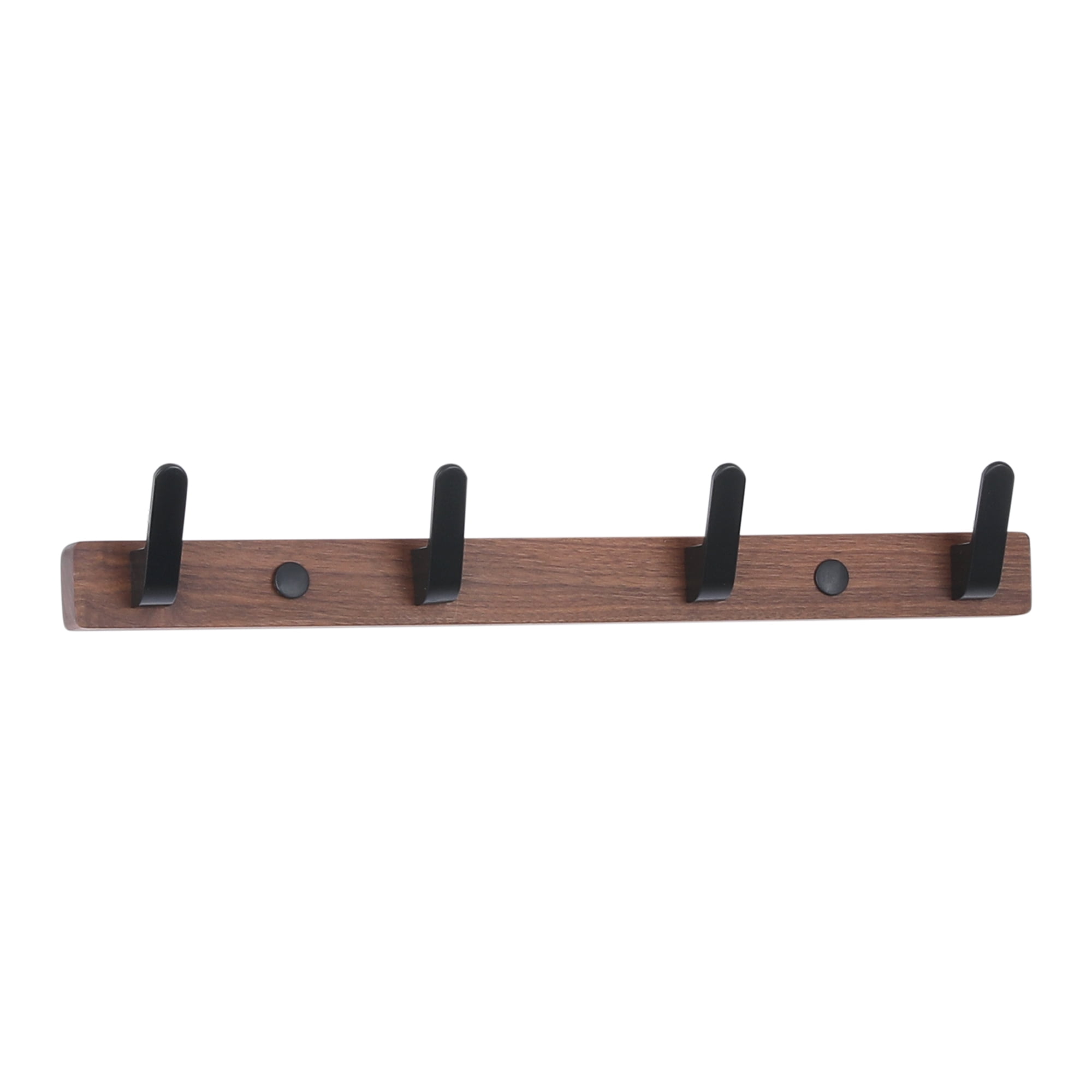 Unique Bargains Coat Rack Wall Mount Metal Wood Coat Hook for Hanging ...