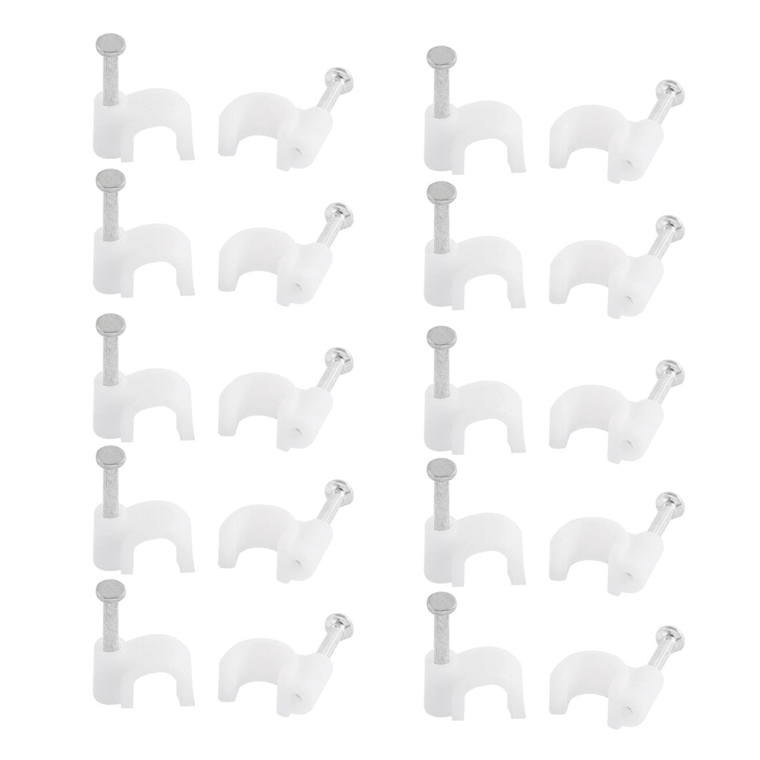 Unique Bargains Coax Cat5 Cat6 RG6 RG59 AV VGA Cable Clips Steel Nails ...