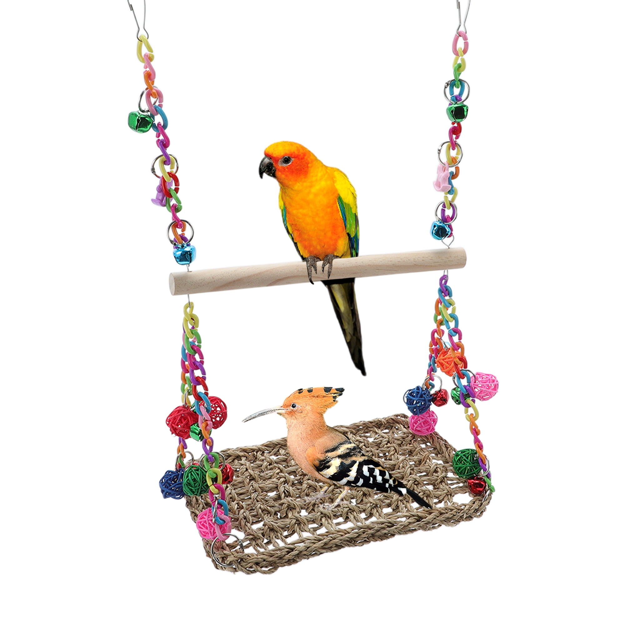 Unique Bargains Cockatiel Toys Seagrass Woven Parrot Platform Bird ...