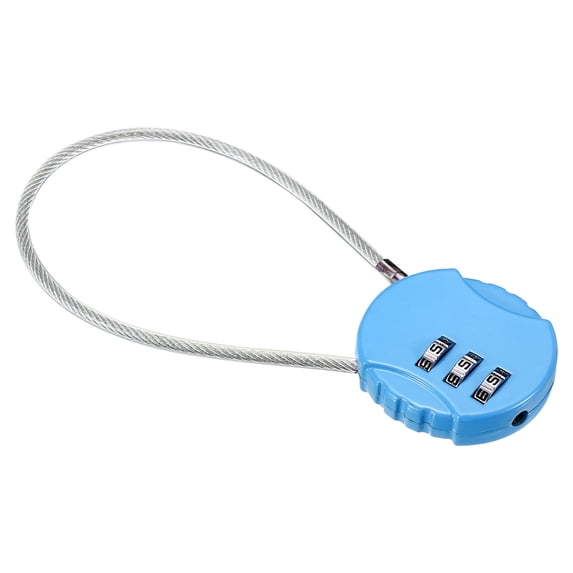 Unique Bargains Combination Lock 3 Digit Luggage Padlock for Gym Locker ...