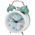 Unique Bargains Compact Size Silent Mechanical Alarm Clock Blue 3.3"L x ...