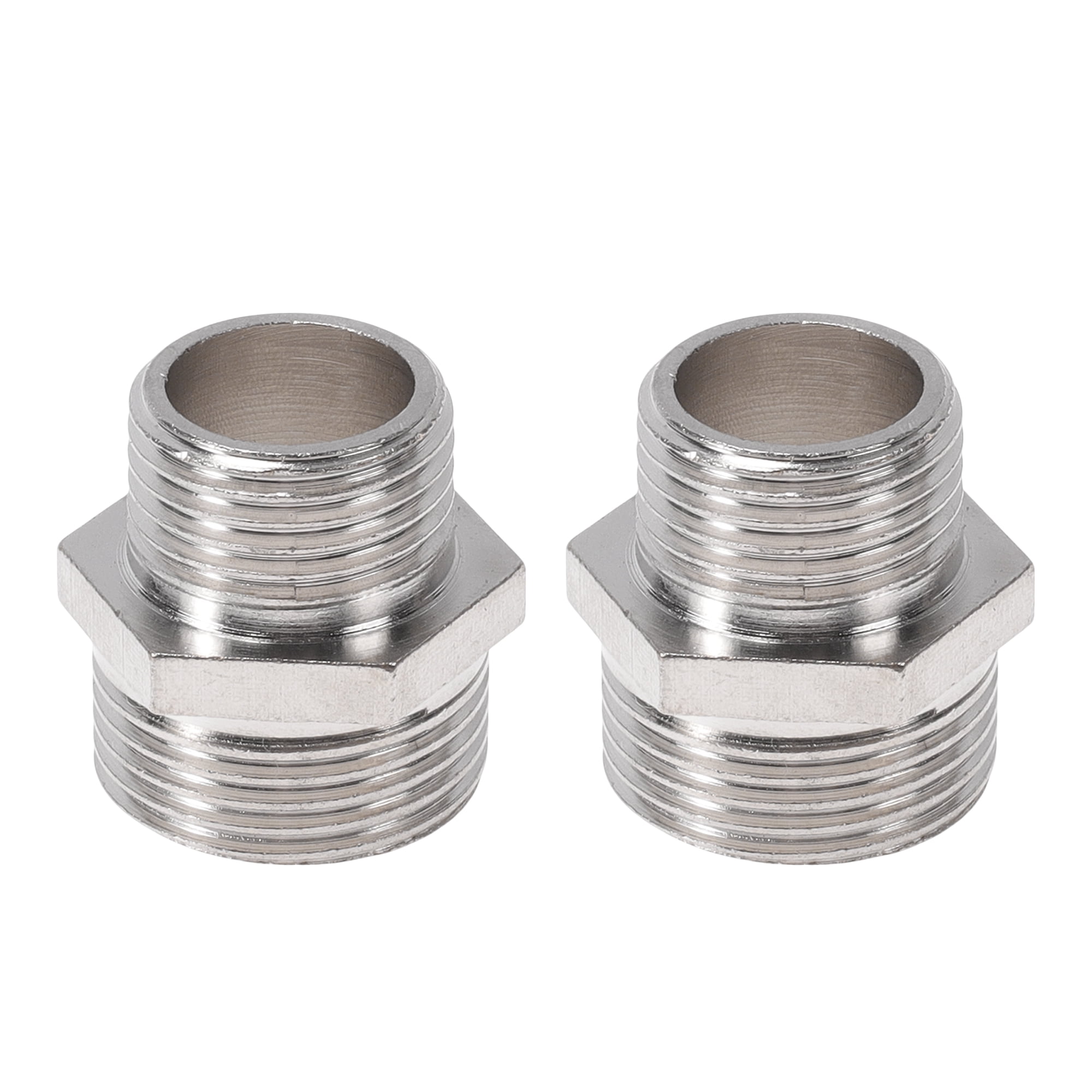 Unique Bargains Copper Electroplated Pipe Fittings 1/2"Male x 3/4"Male ...