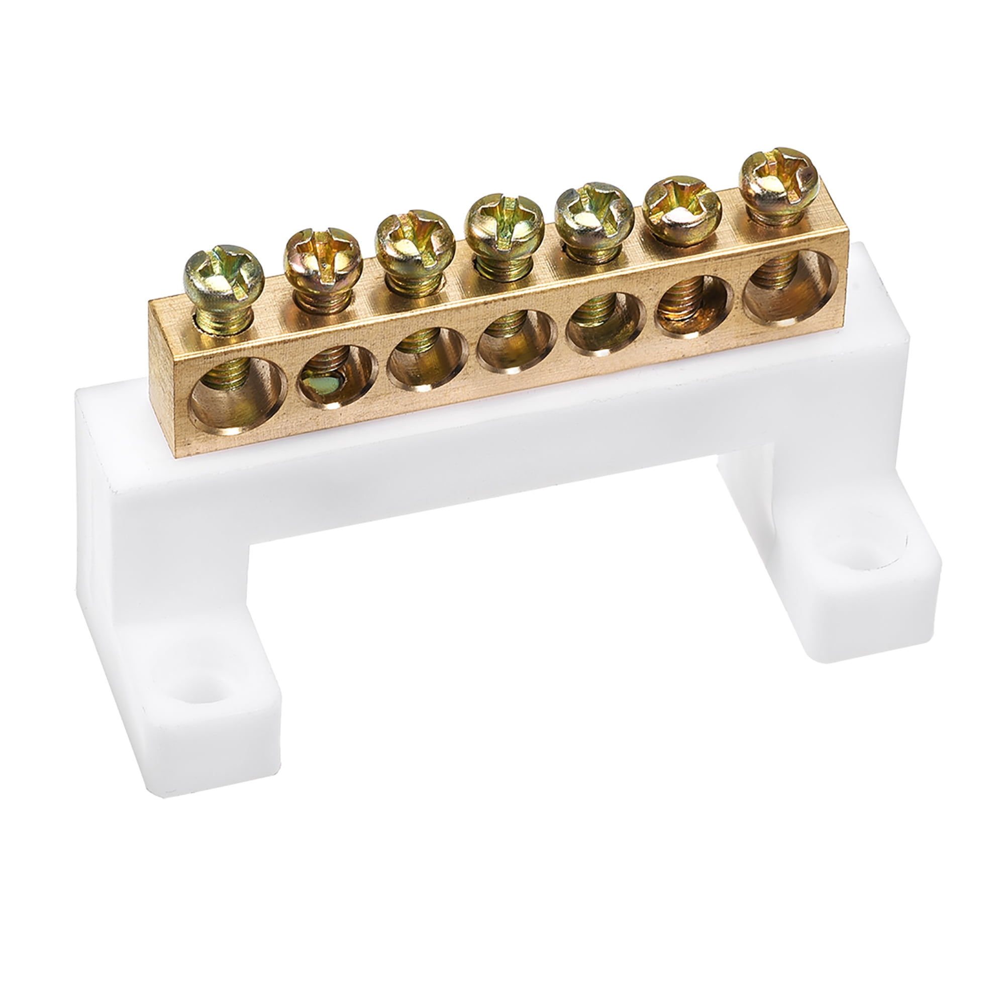 Unique Bargains Copper Screw Terminal Block Connector Bar 100A Double ...