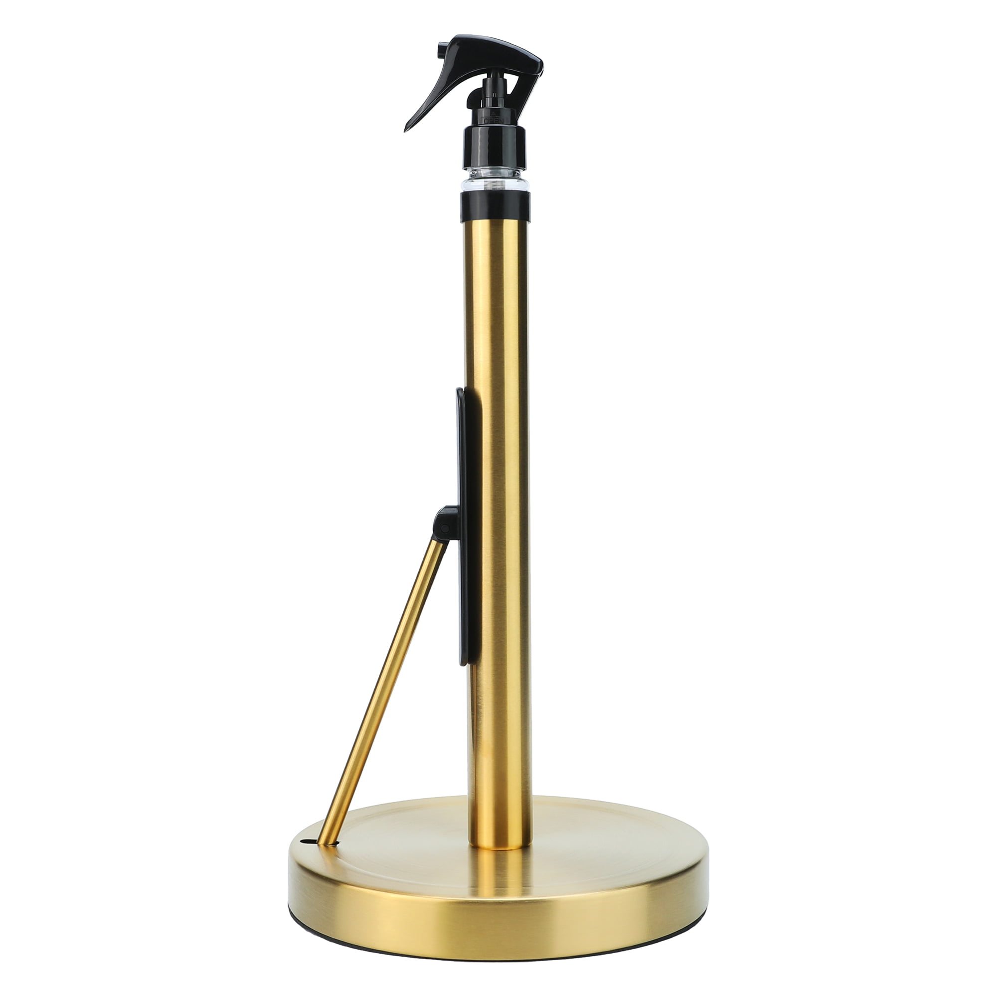 Unique Bargains Countertop Base Stainless Steel Paper Towel Holder Gold ...