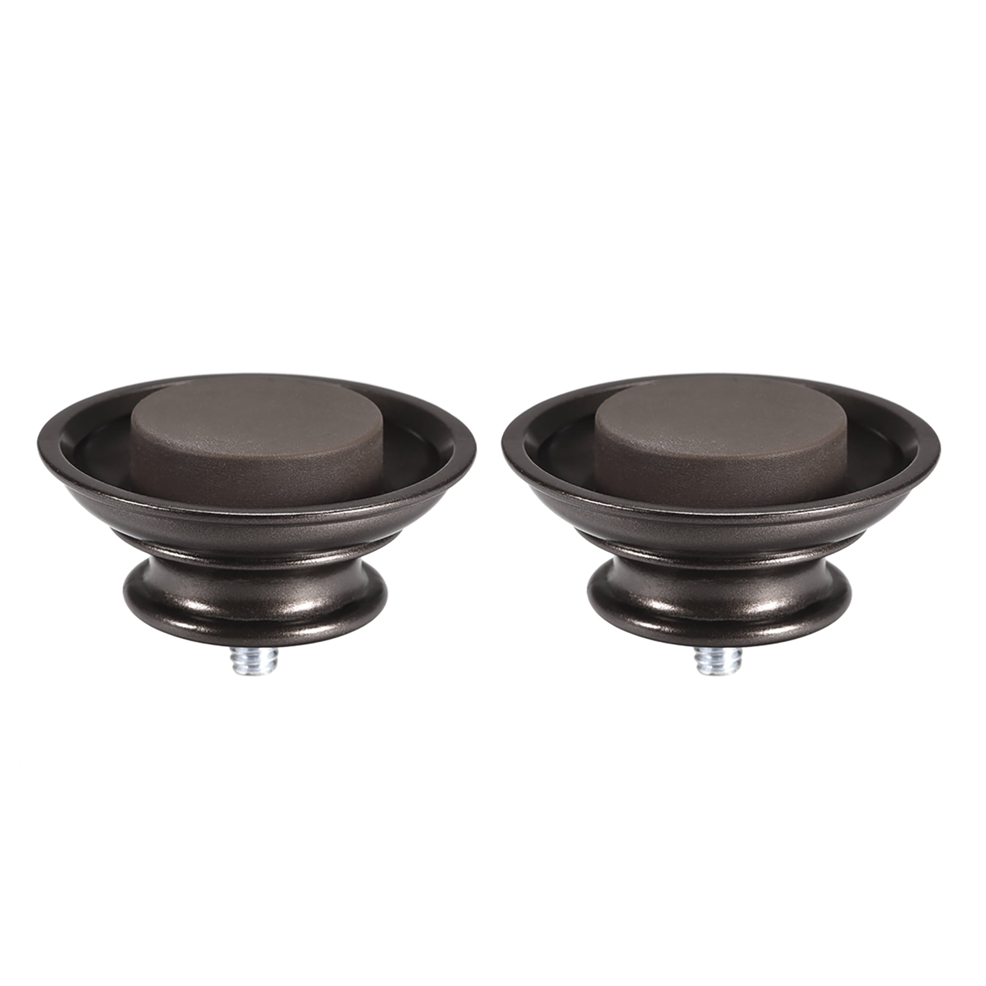 Unique Bargains Curtain Rod Finials Plastic End 1/4" Thread Dia Drapery ...