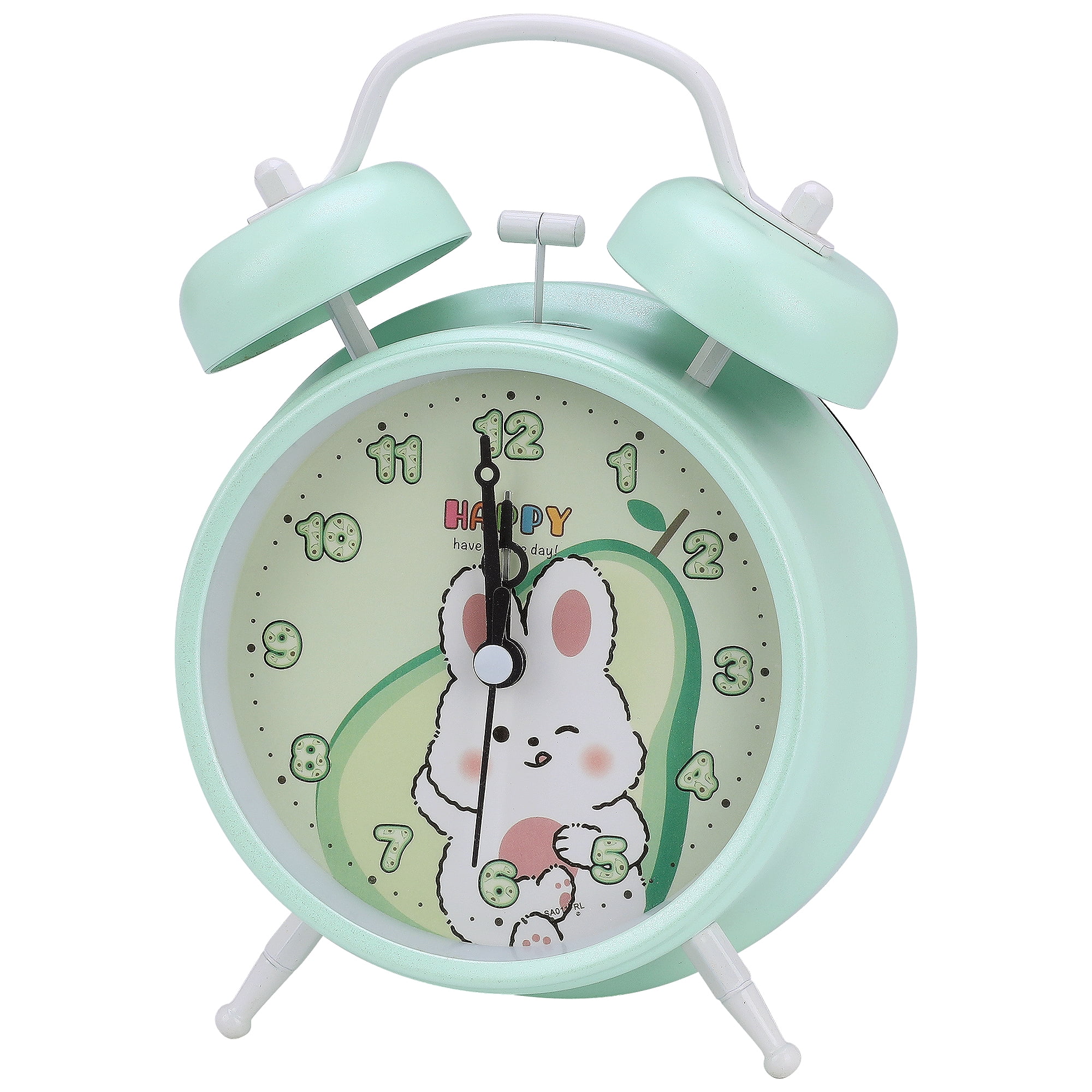 Unique Bargains Cute Rabbit Pattern Alarm Clock Green - Pear 4.6"L x 2. ...