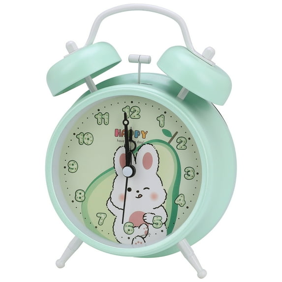 Unique Bargains Cute Rabbit Pattern Alarm Clock Green - Pear 4.6"L x 2. ...