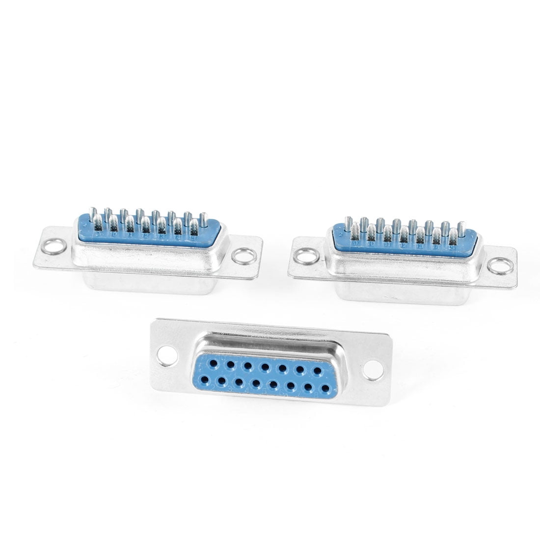 Unique Bargains DB-15 2 Row Straight D-Sub PCB Mounting Connector ...