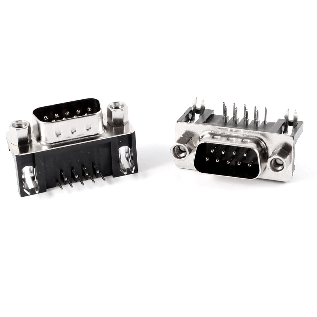 Unique Bargains DB9 9 Pin 2 Row Lock Screw 90 Degree Male Plug D-sub ...