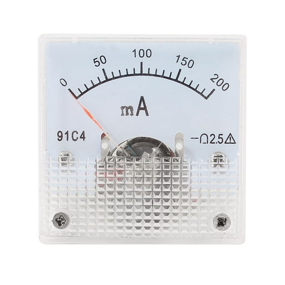 Unique Bargains DC 0-200mA Current Analog Panel Ampere Meter White ...