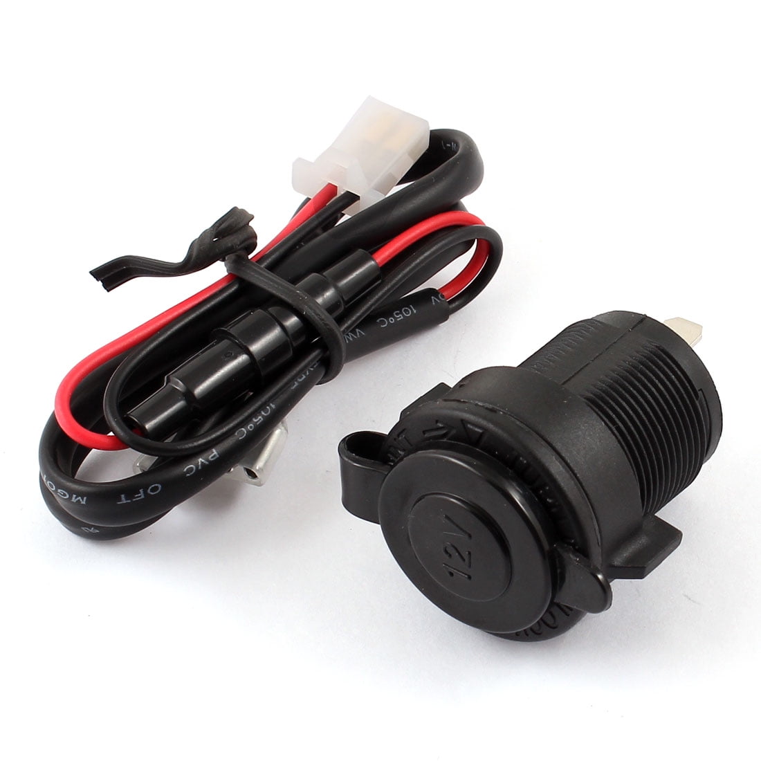 Unique Bargains DC 12V 20A Black Dual Wire Light Socket for Car Auto ...