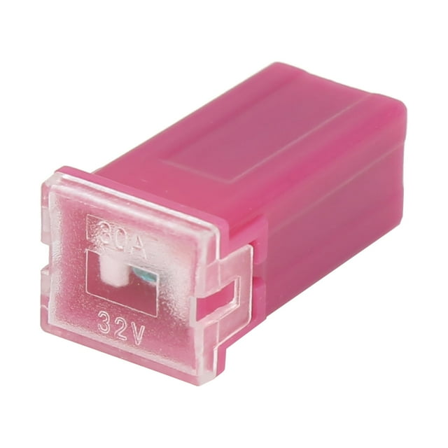 Unique Bargains DC 32V 30A Pink PAL Type Female Slow Blow Automotive ...