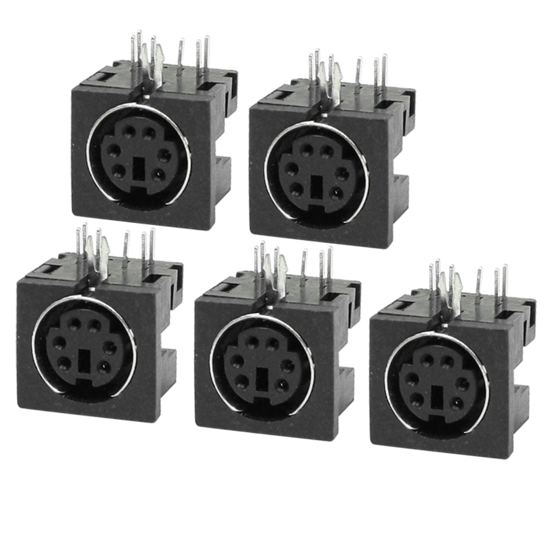 Unique Bargains DIN 6 Pin Female S-video PCB Mounting Sockets ...