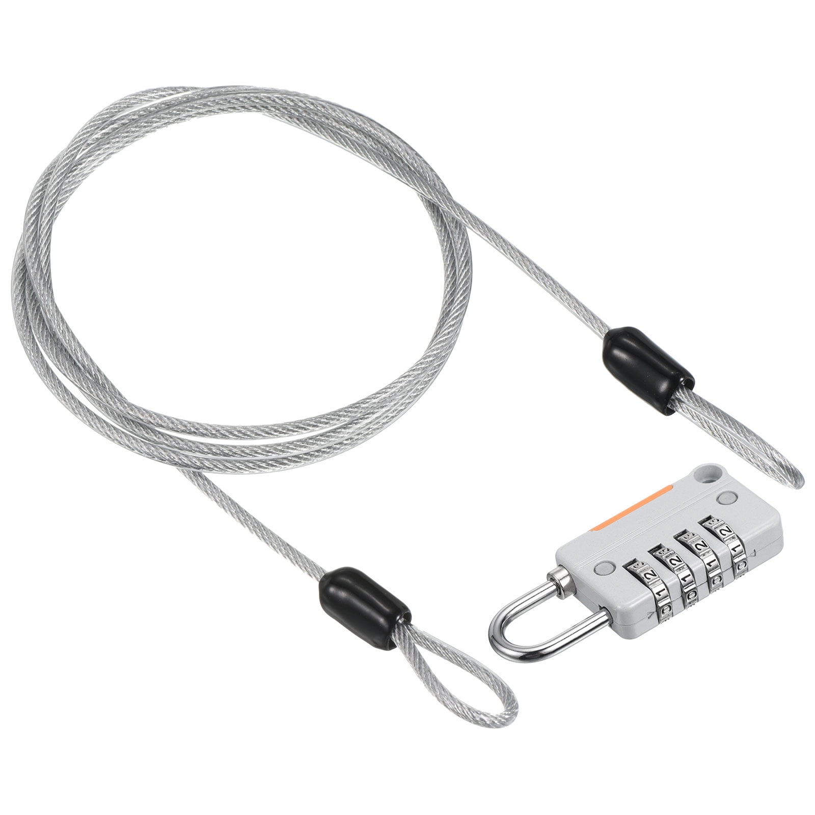 Unique Bargains Digit Combination Lock with Security Cable Gray 1m ...