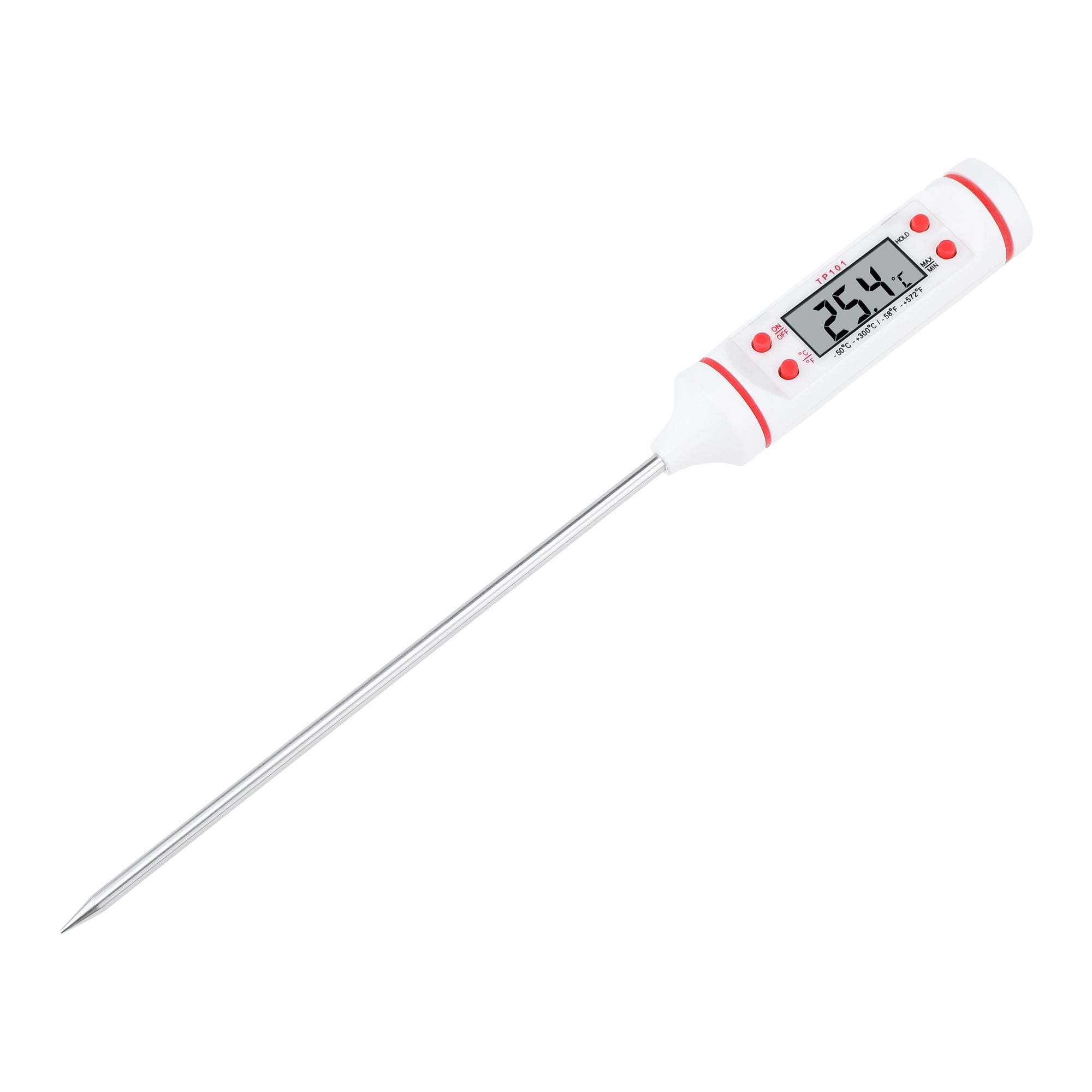 Unique Bargains Digital Instant Read Food Thermometer White 8.9 Inch ...