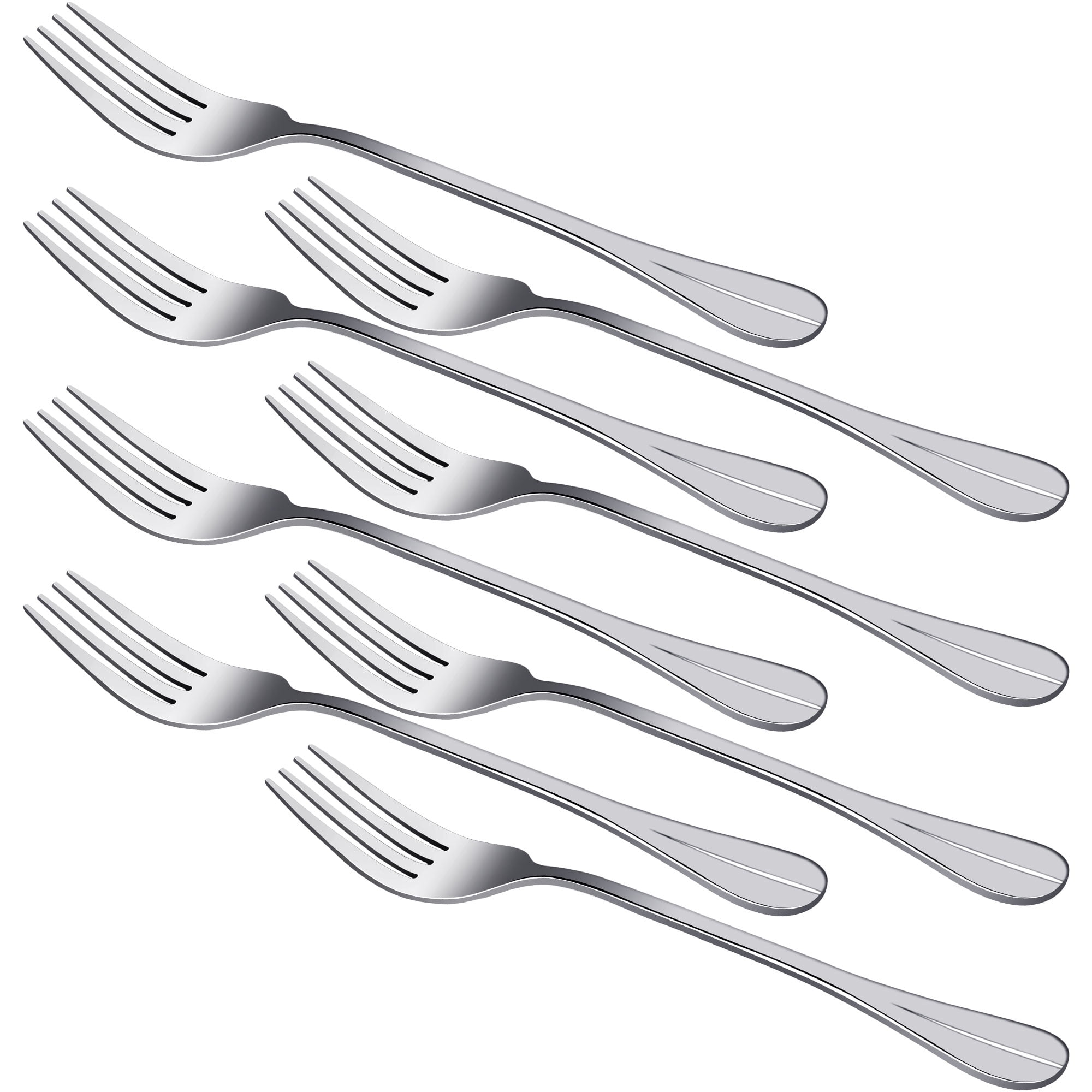 Unique Bargains Dinner Forks Set of 8 Stainless Steel Forks 7 Inches ...
