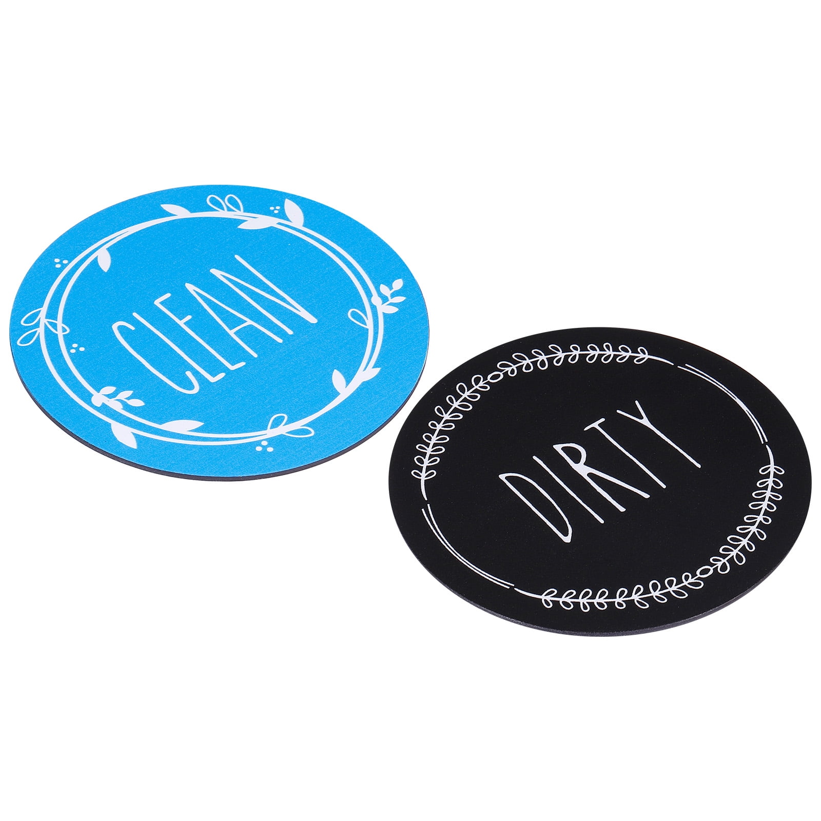 Unique Bargains Dishwasher Magnet Clean Dirty Sign Round Black Blue ...
